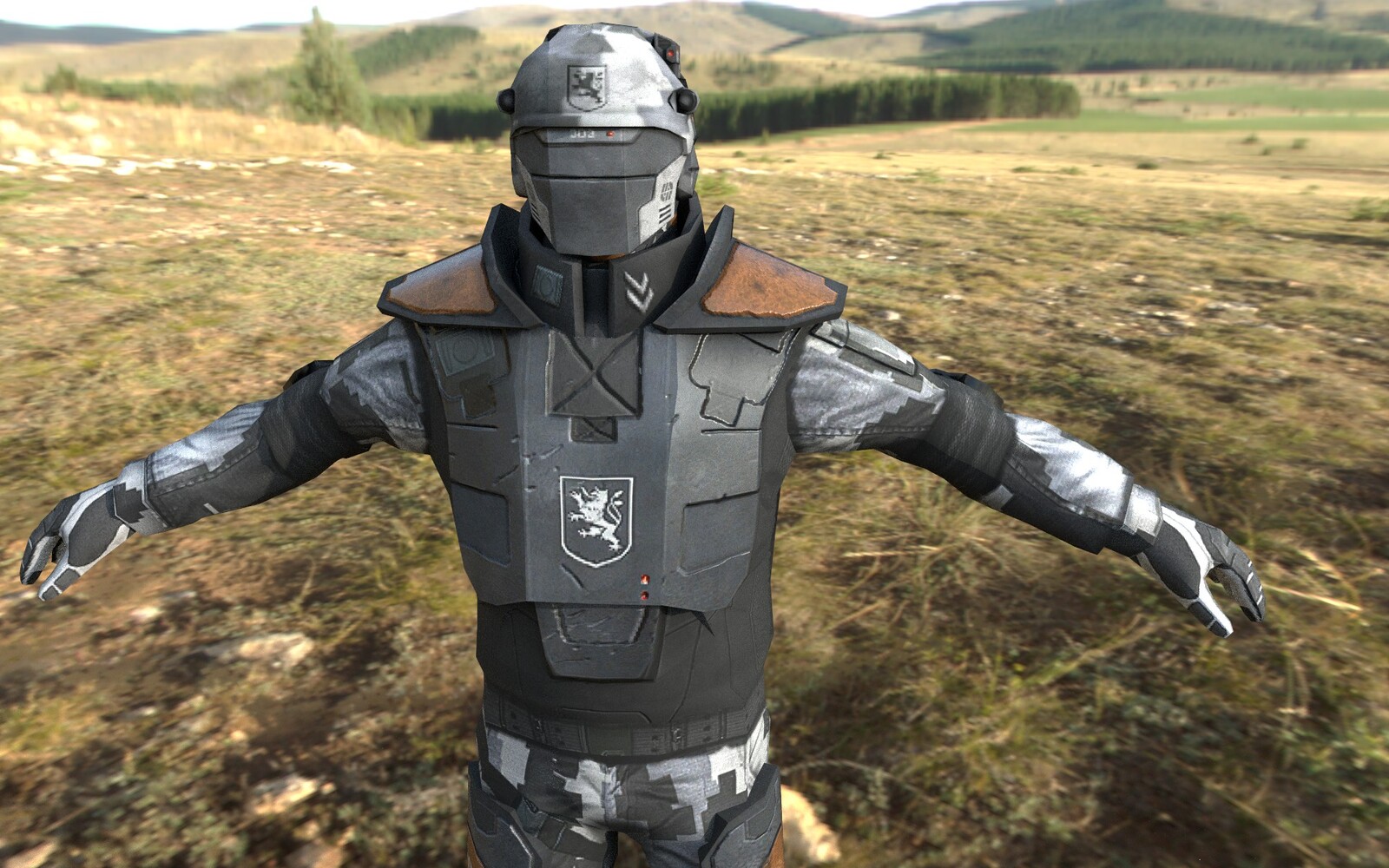 Jigoku-Panzer - Battlefield 2142 Soldier retexture practice