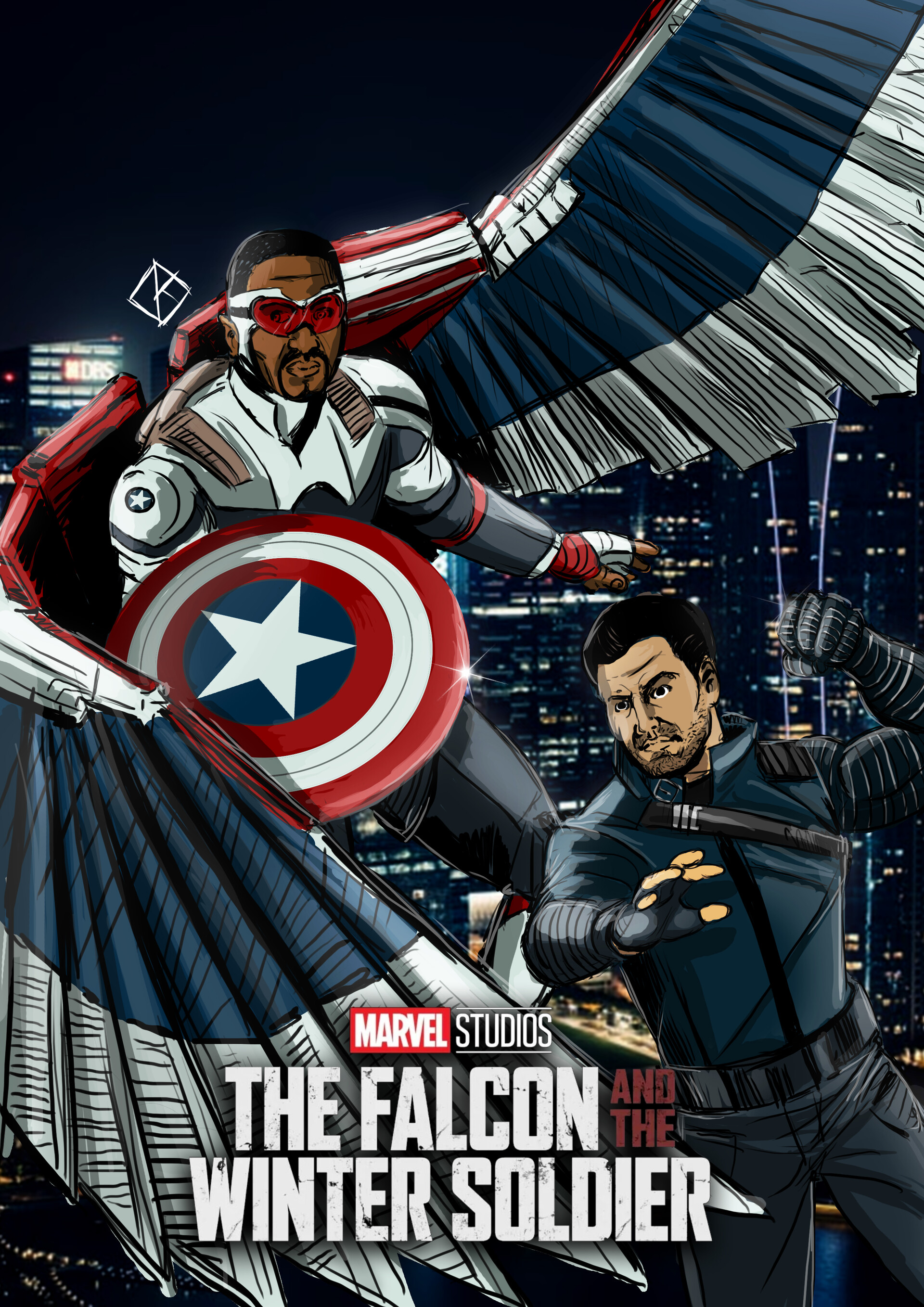 ArtStation - Falcon and Winter Soldier Fan Art