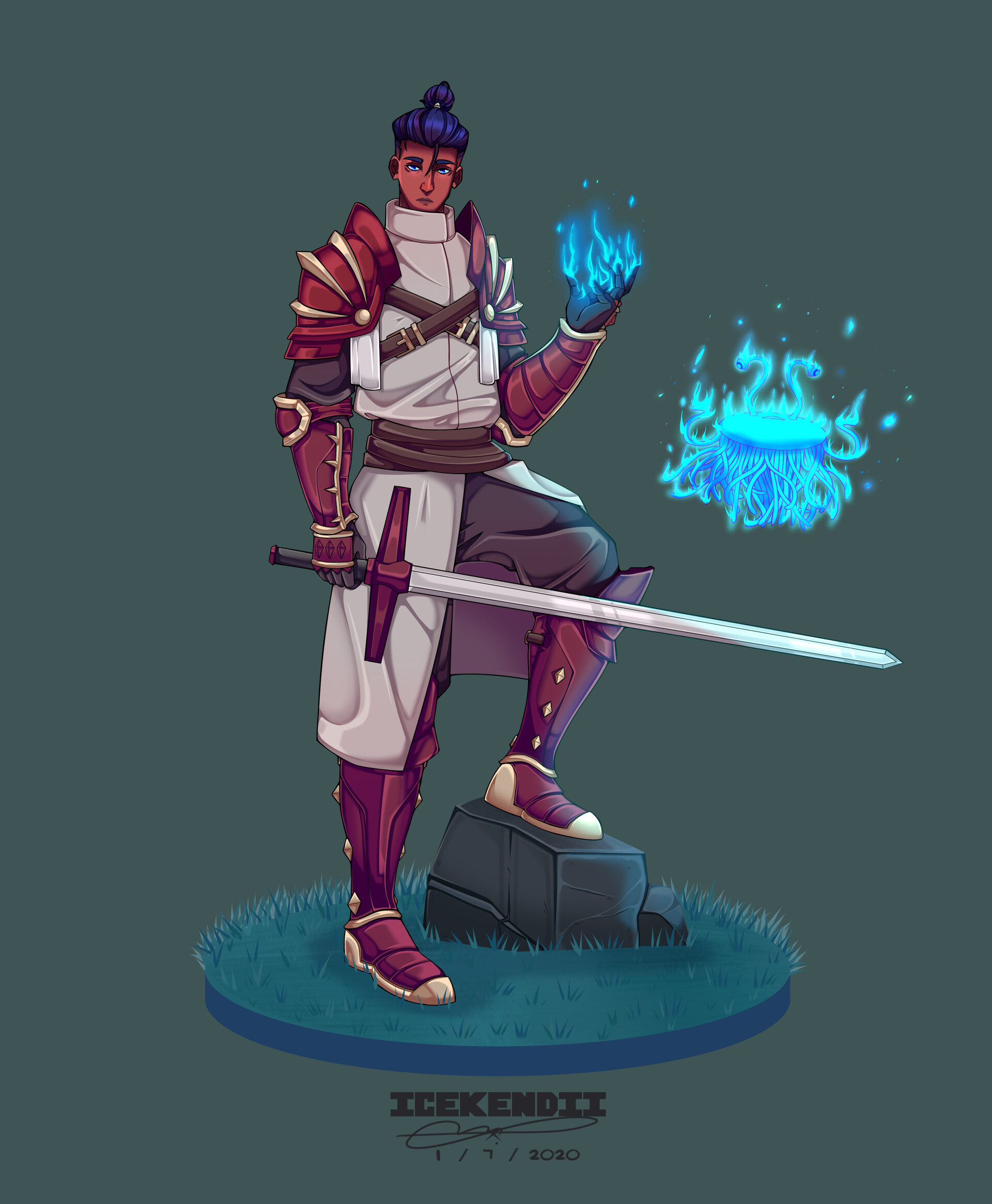 ArtStation - [DnD Com] Kettle, The Death Domain Cleric Fire Genasi