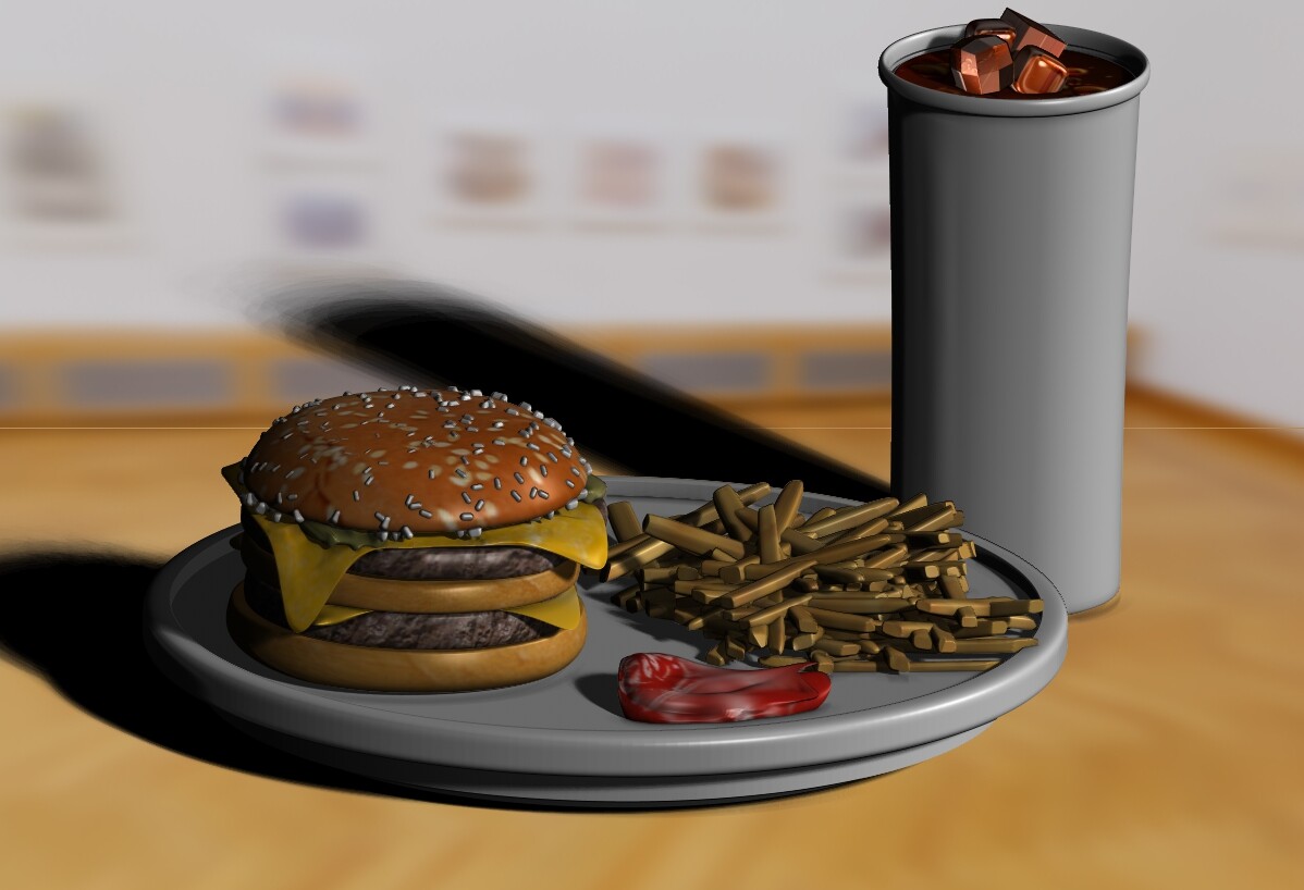 ArtStation - hamburger props