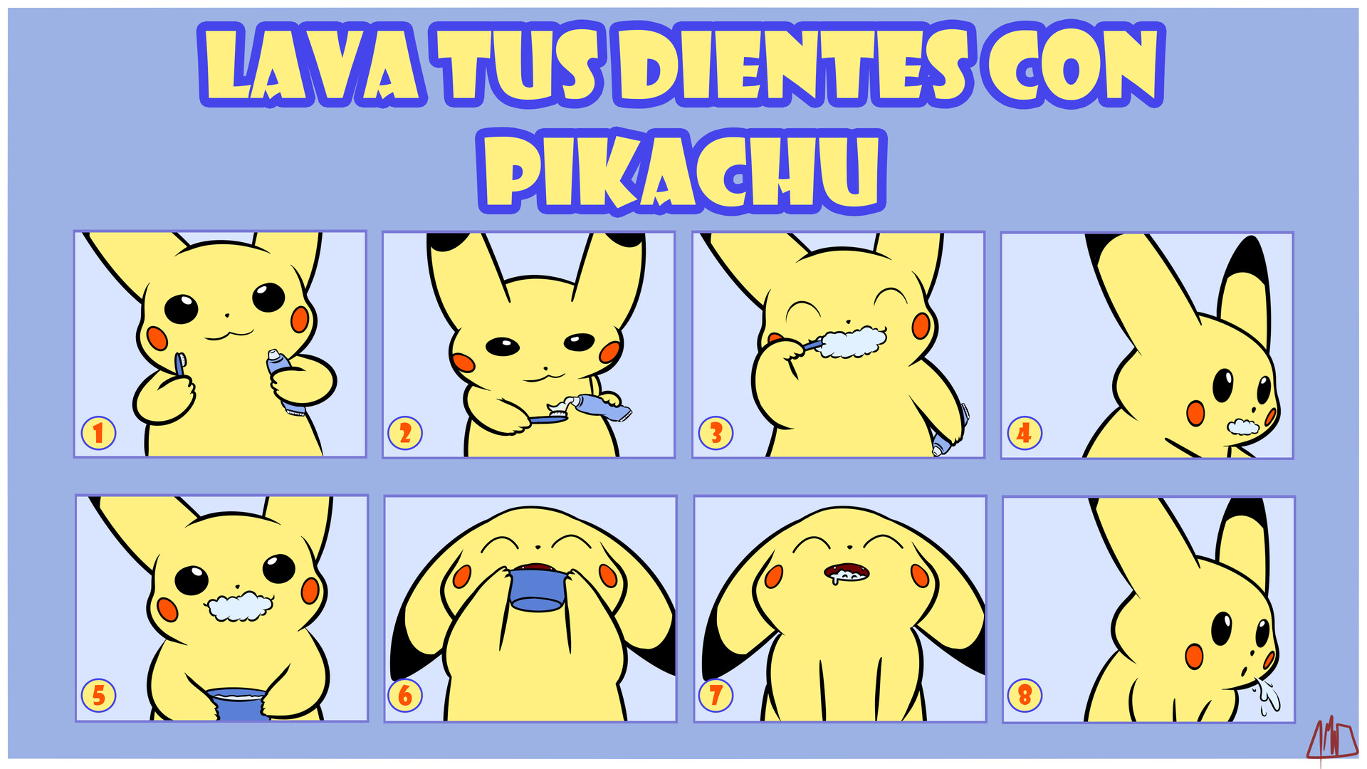 ArtStation - lava tus dientes con pikachu