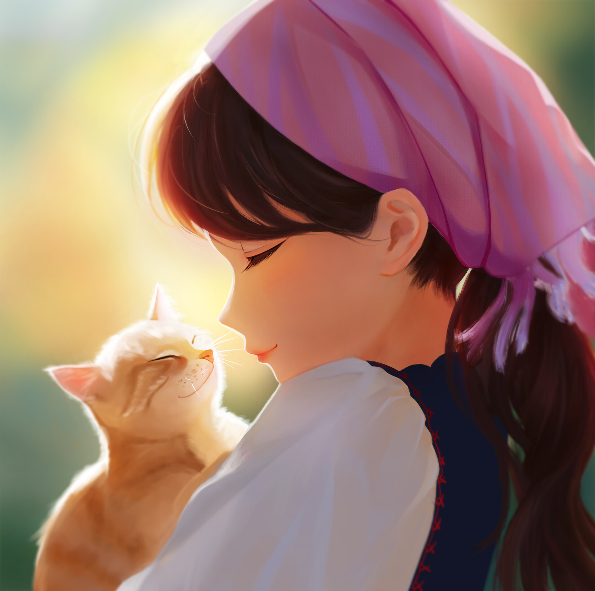 ArtStation - Girl and Cat