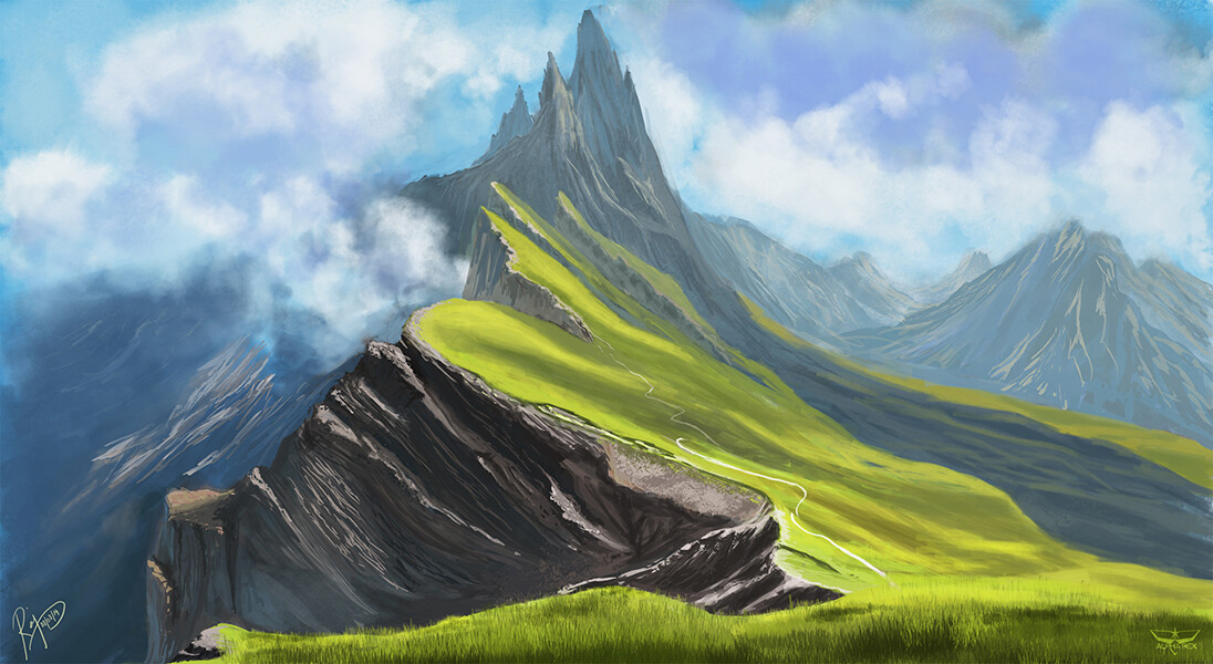 ArtStation - Mountain Study