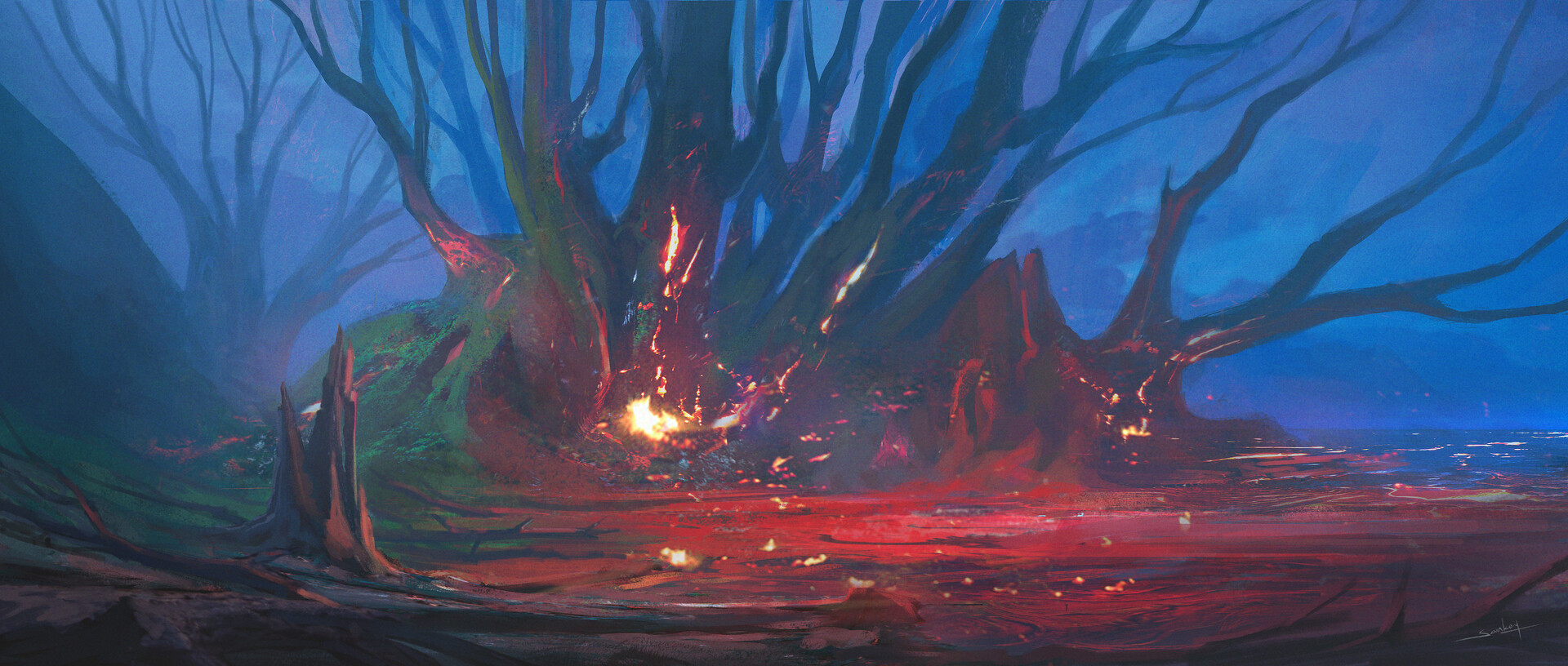 ArtStation - Burning Trees