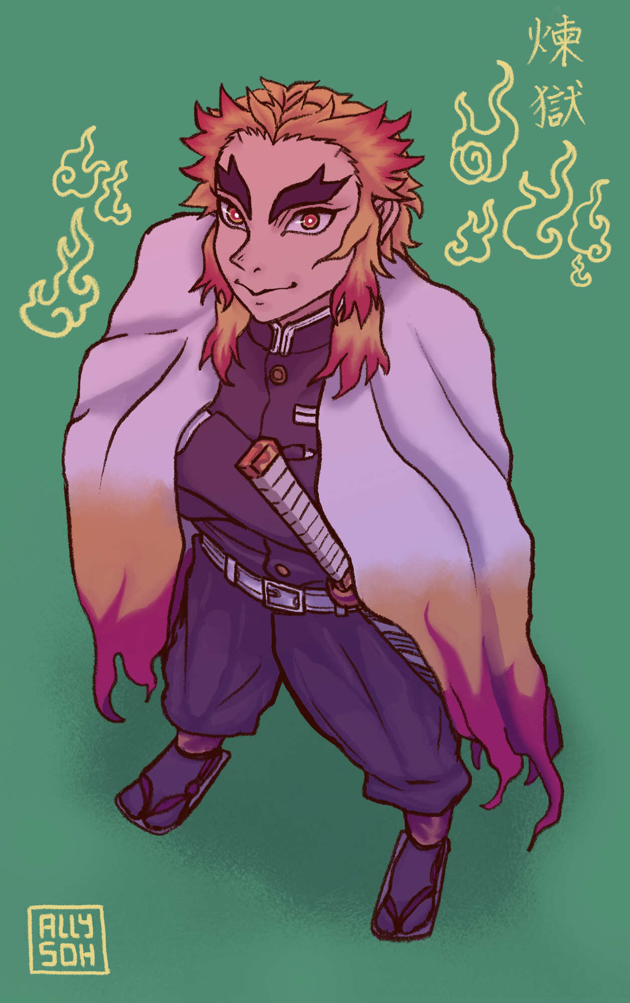 ArtStation - Flame Hashira Rengoku Kyōjurō