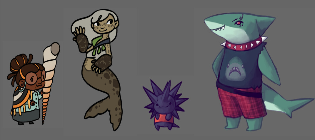 ArtStation - Various Ocean Themed Character Designs