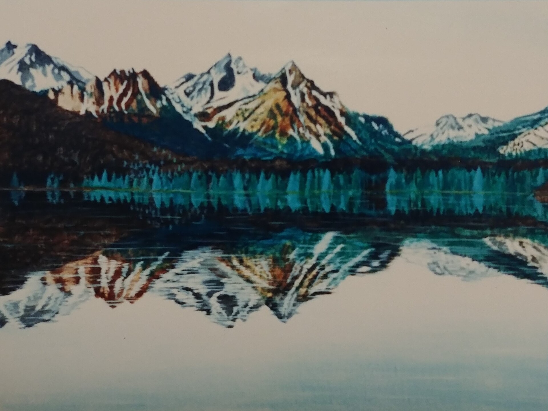 ArtStation - Mountains with reflections on the lake