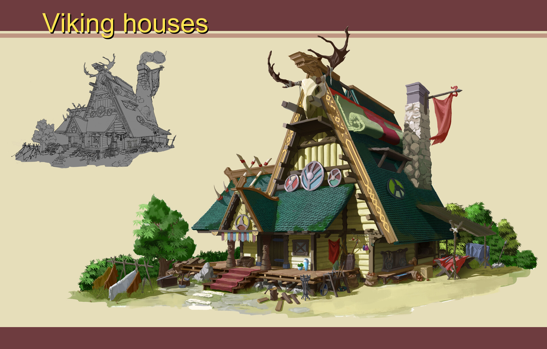 ArtStation - Viking Houses