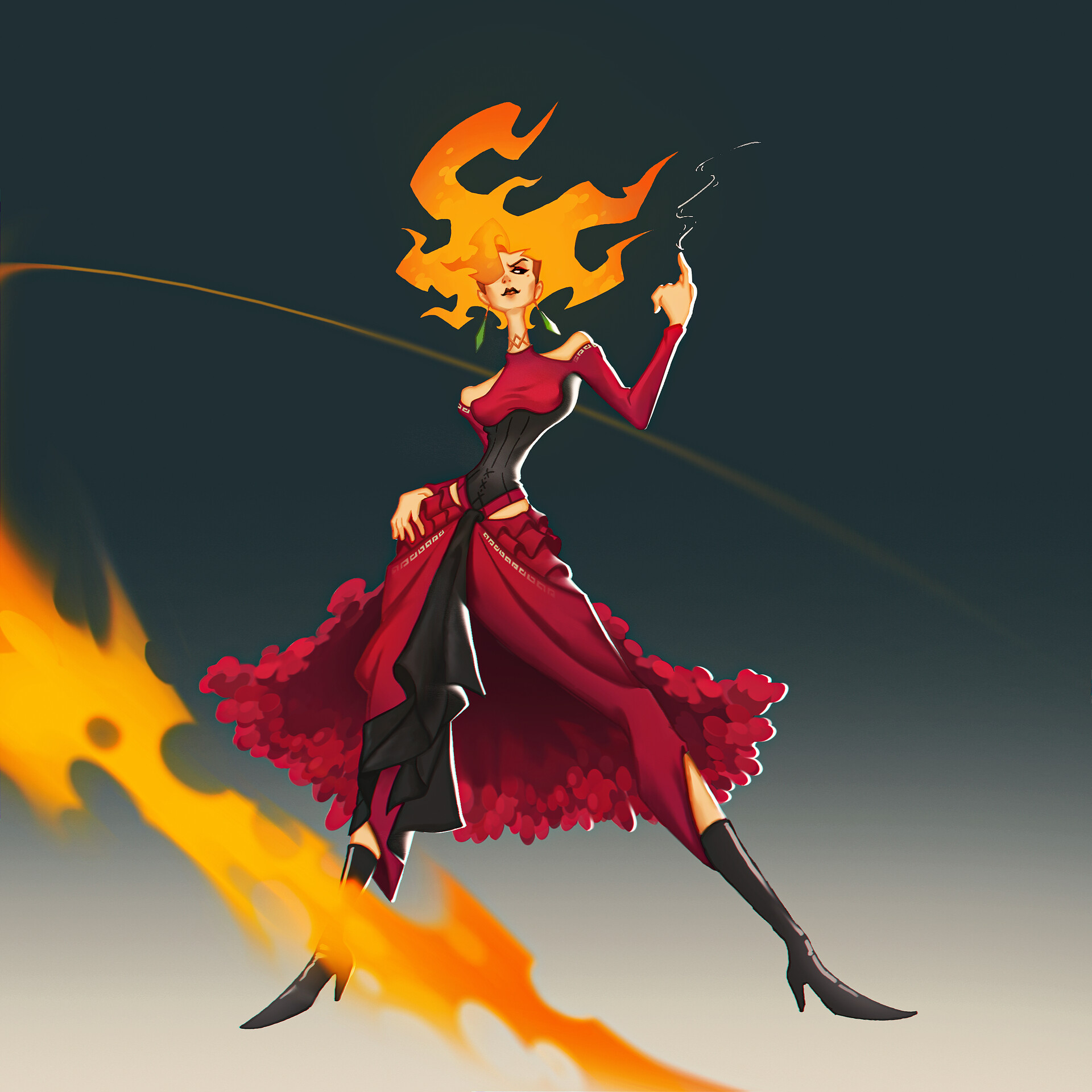 ArtStation - Character Design | Chantico Goddess of Fire