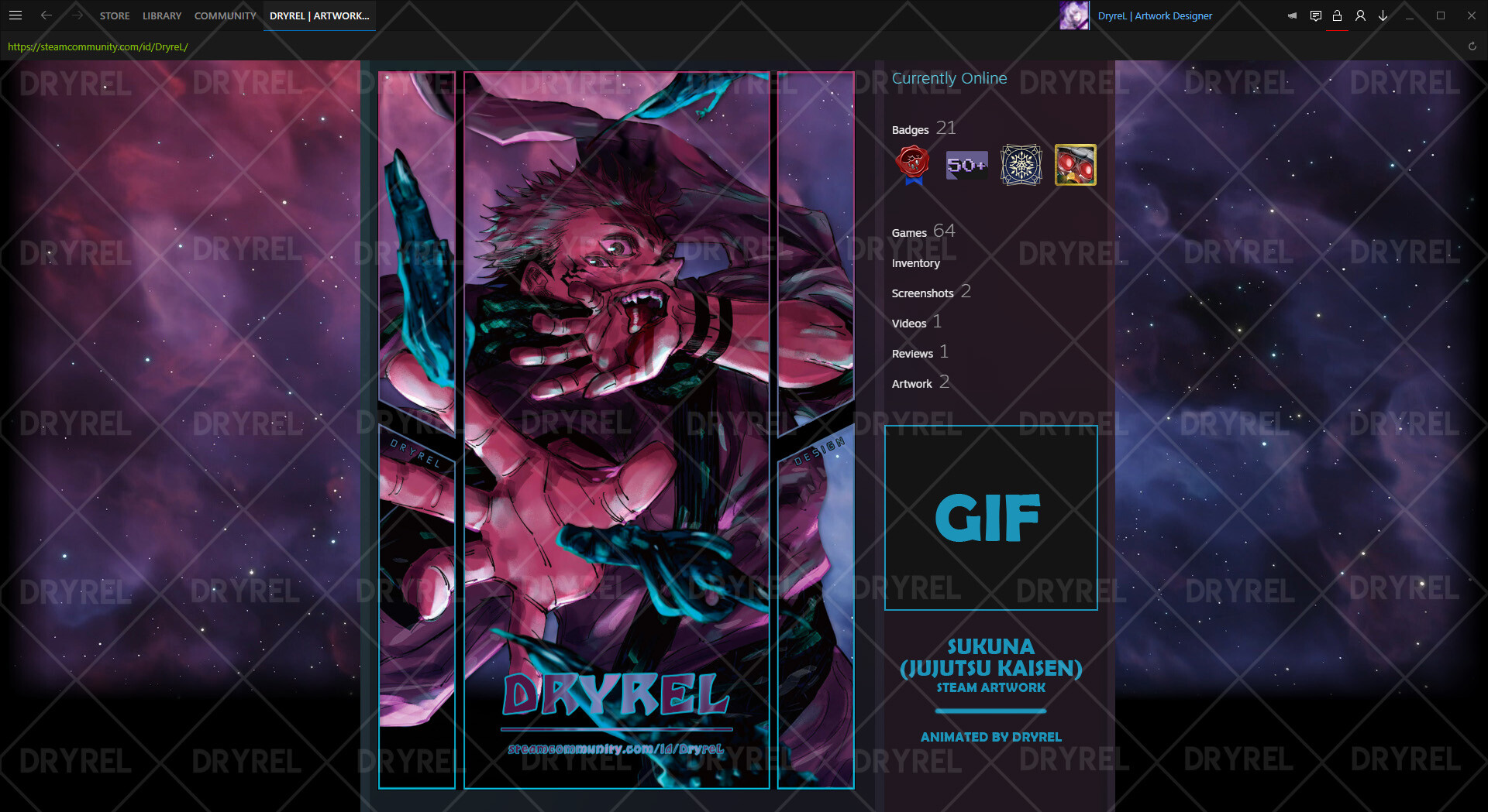 ArtStation - Sukuna (Jujutsu Kaisen) | Animated Steam Artwork