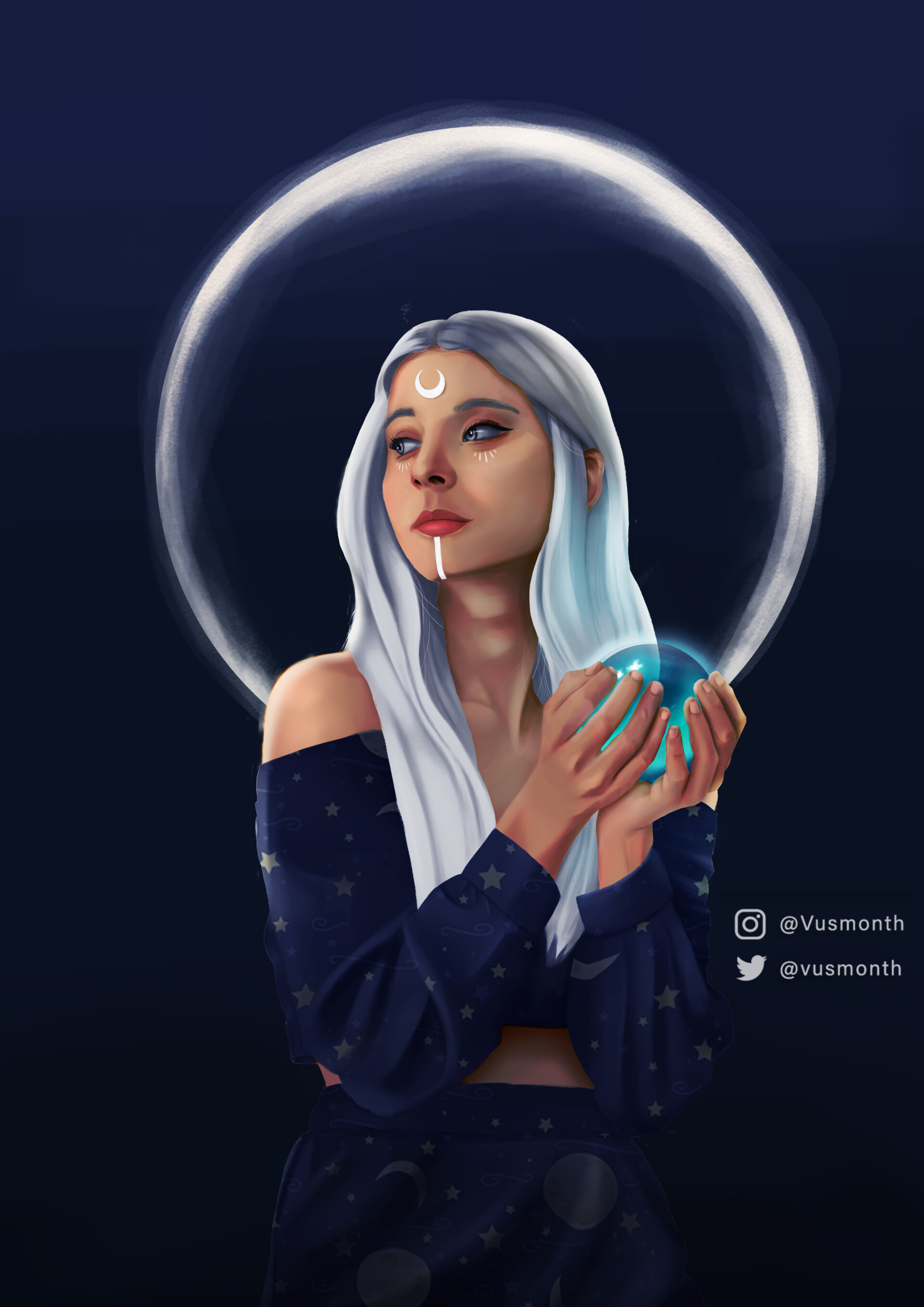 ArtStation - Moonlight witch Thaiga