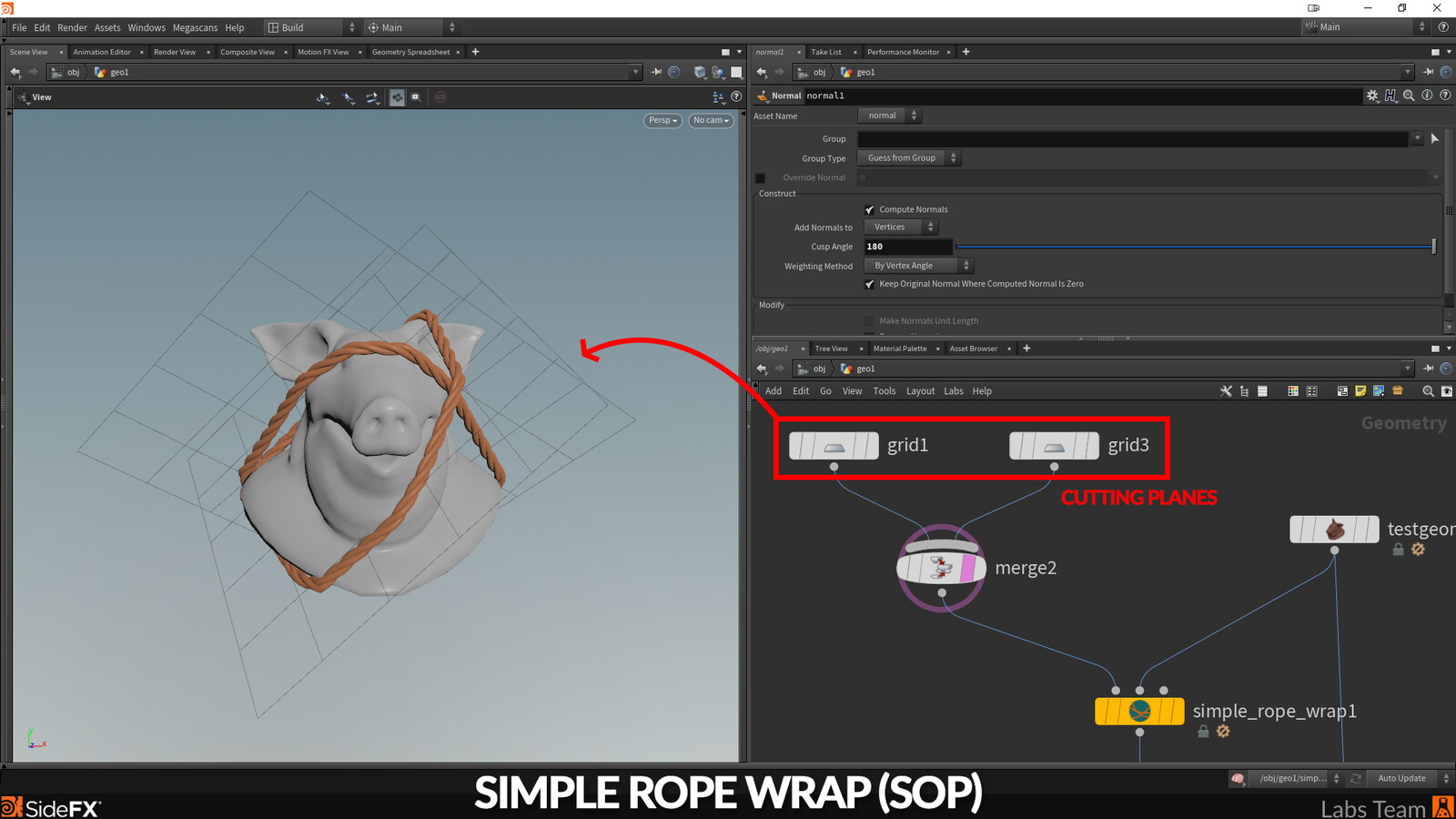 SideFX Labs - Labs Simple Rope Wrap