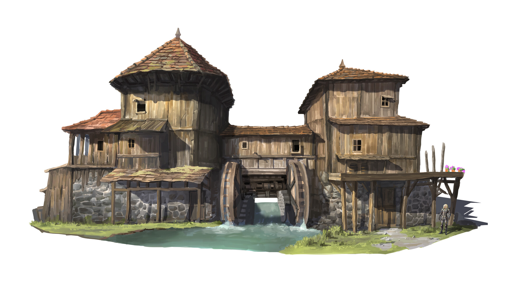 ArtStation - Water wheel