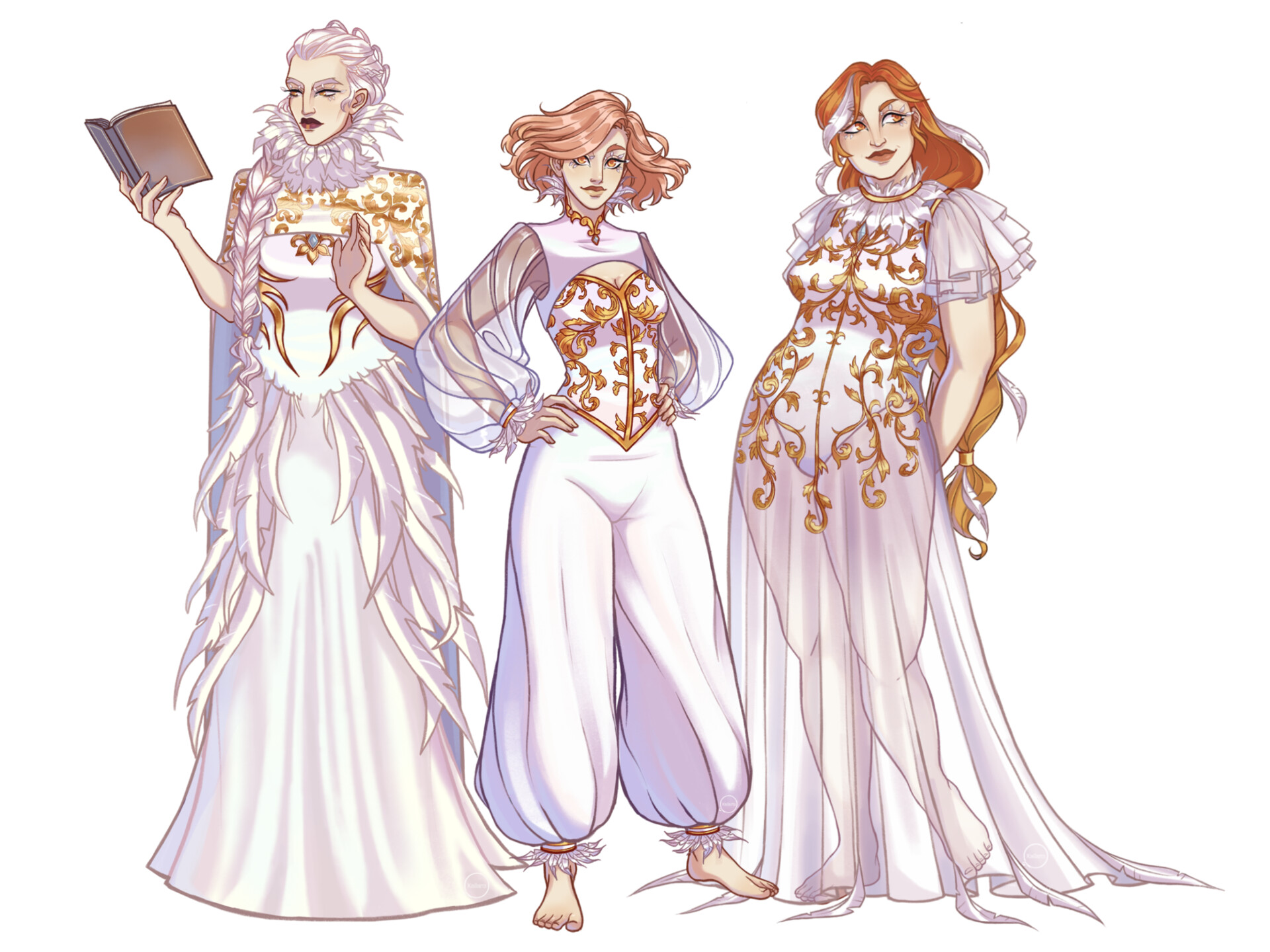 ArtStation - Three swan sisters together