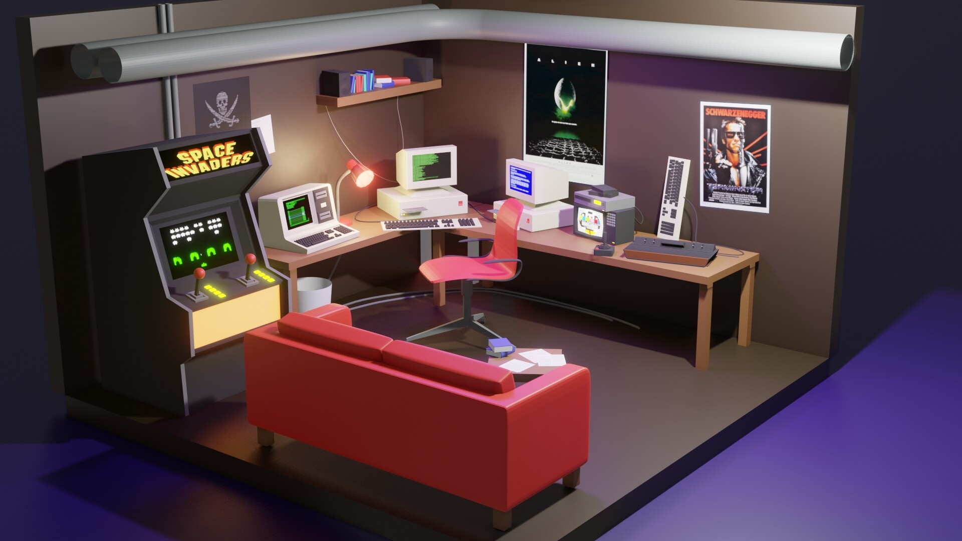 ArtStation - Hacker room
