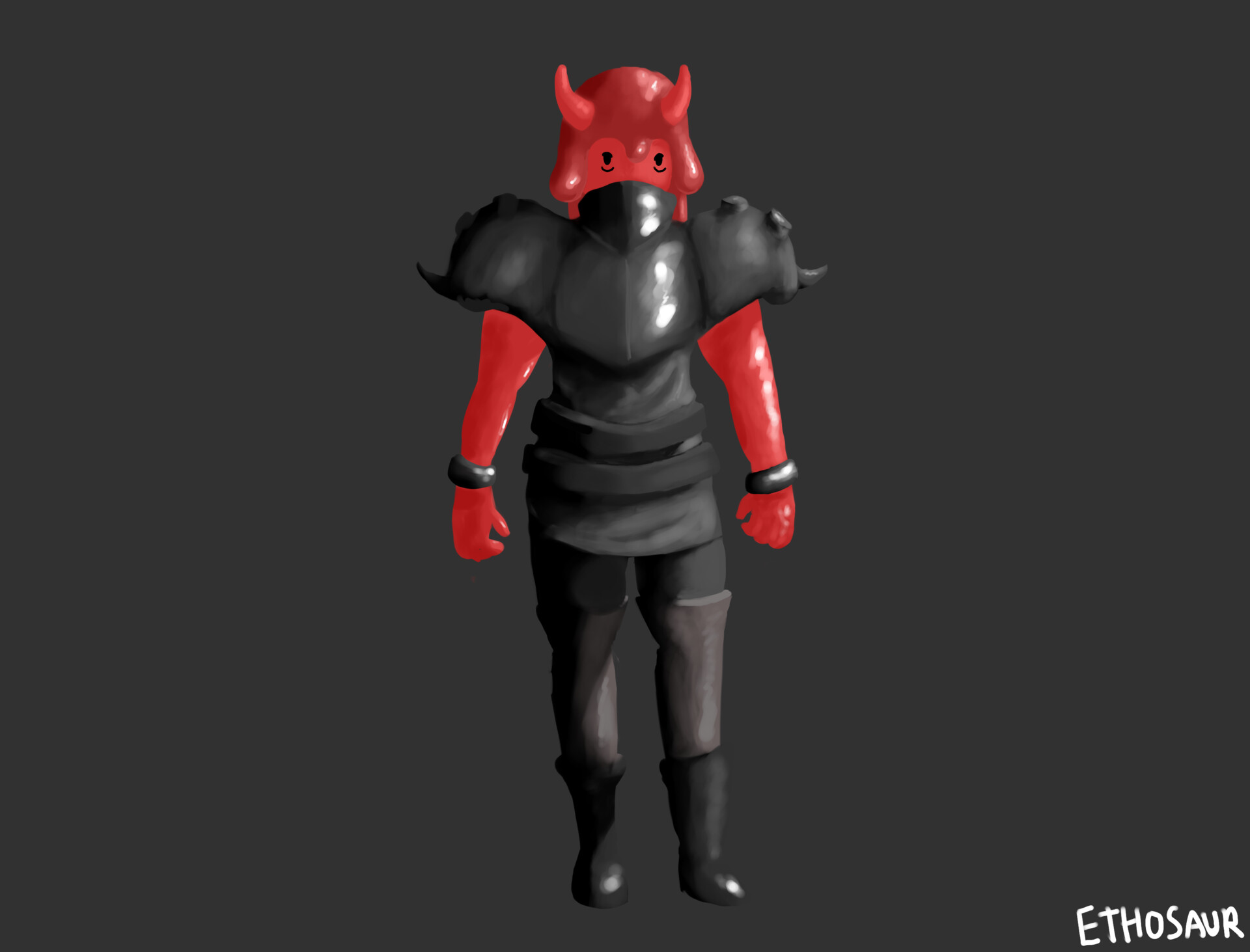 Ethosaur - A Slime a day #19 "Dark knight slime"