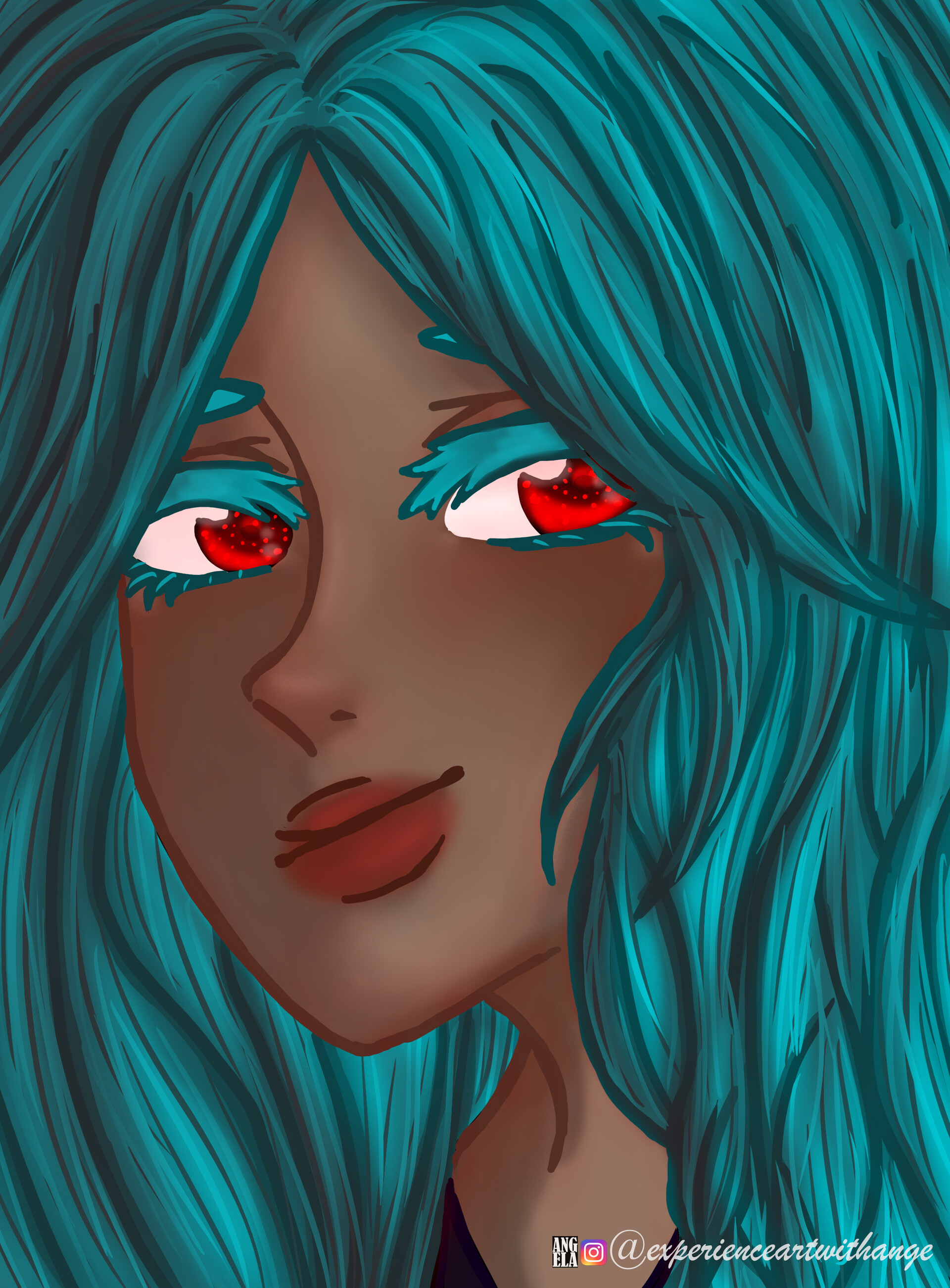 ArtStation - Character with red eyes