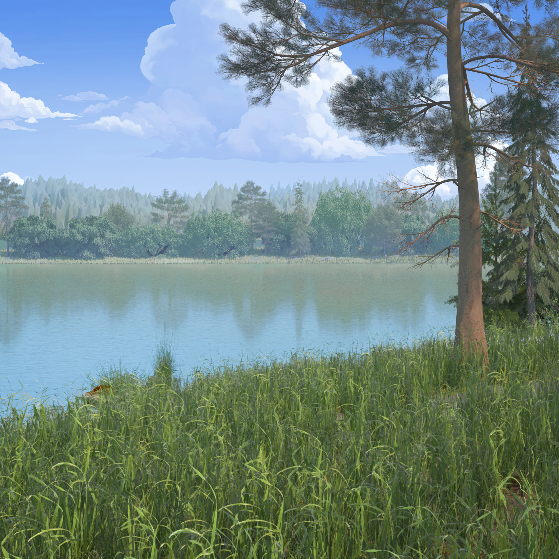 ArtStation - Lakeside Background