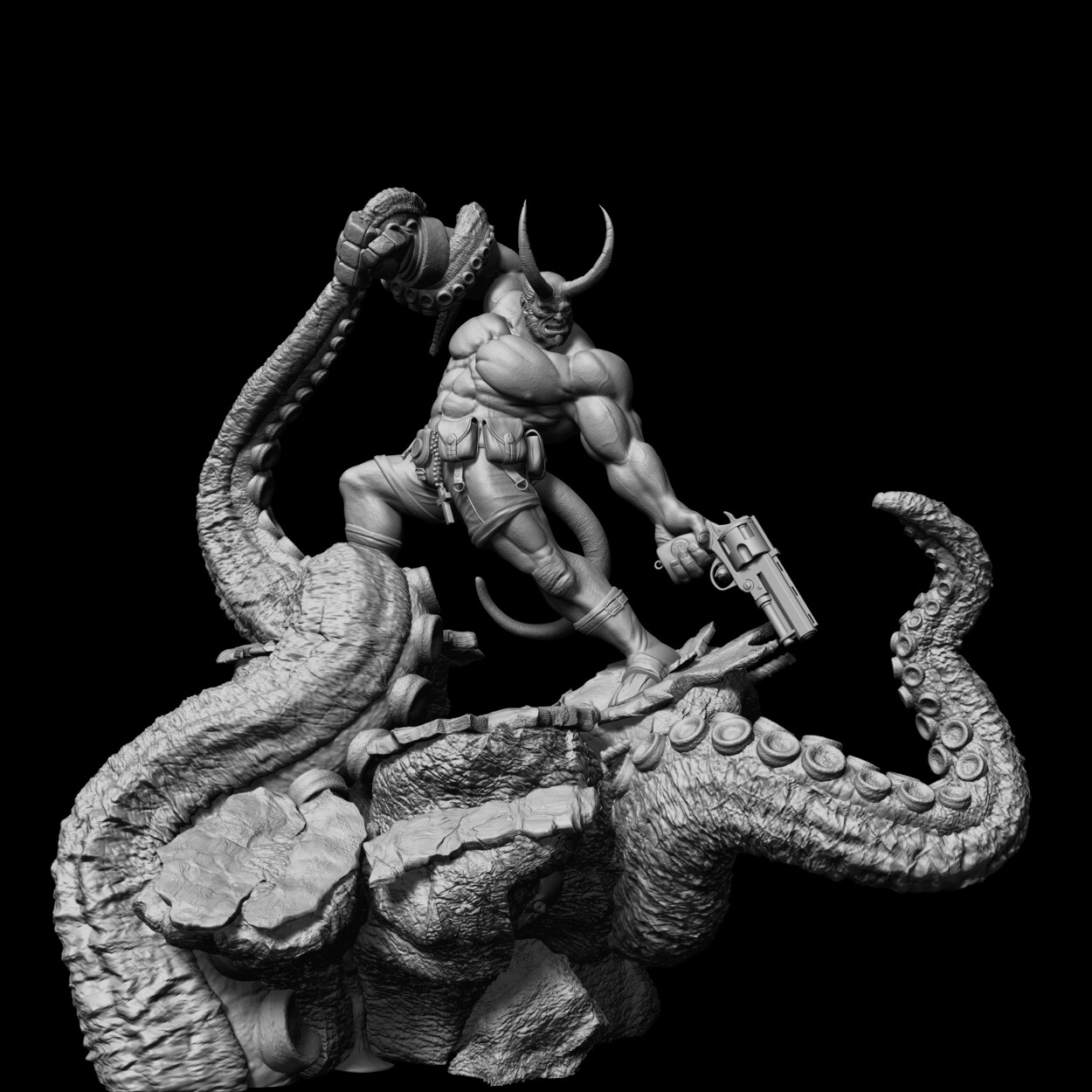Jon Cirión - Hellboy Gray Sculpt