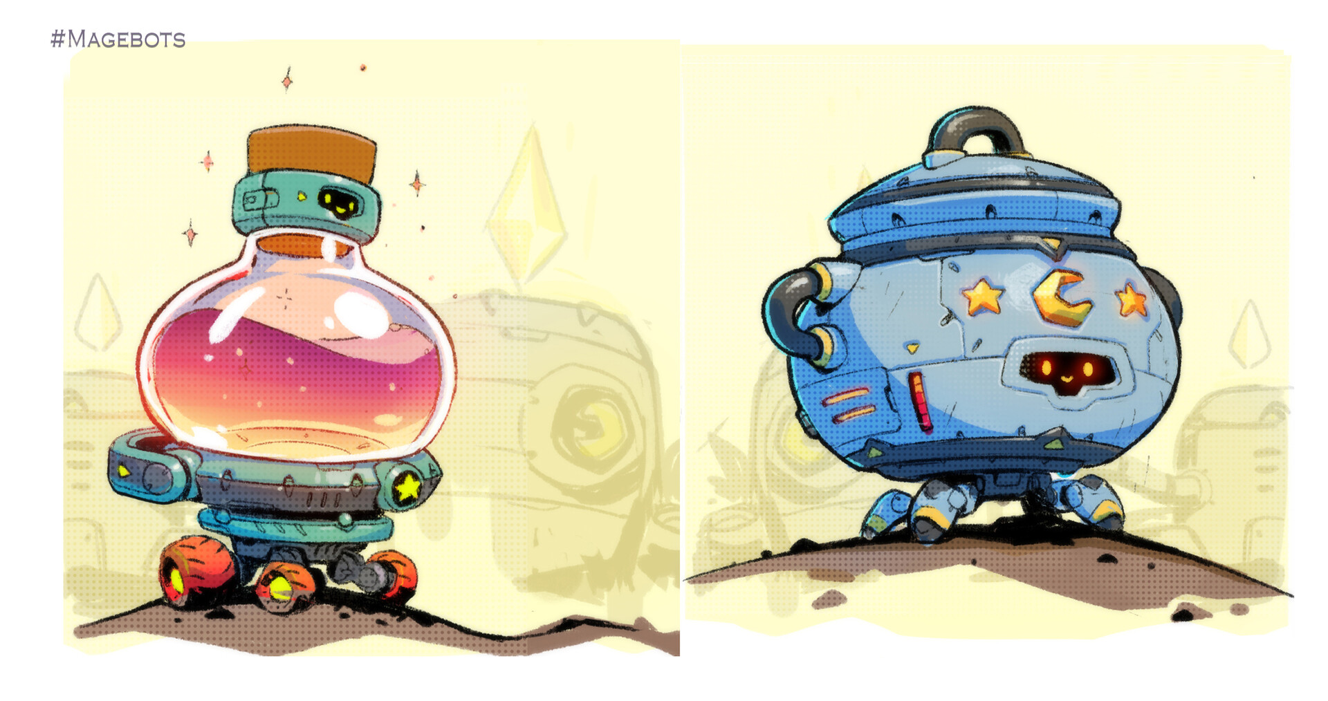 Marcel Hampel - Magebots _ conceptart