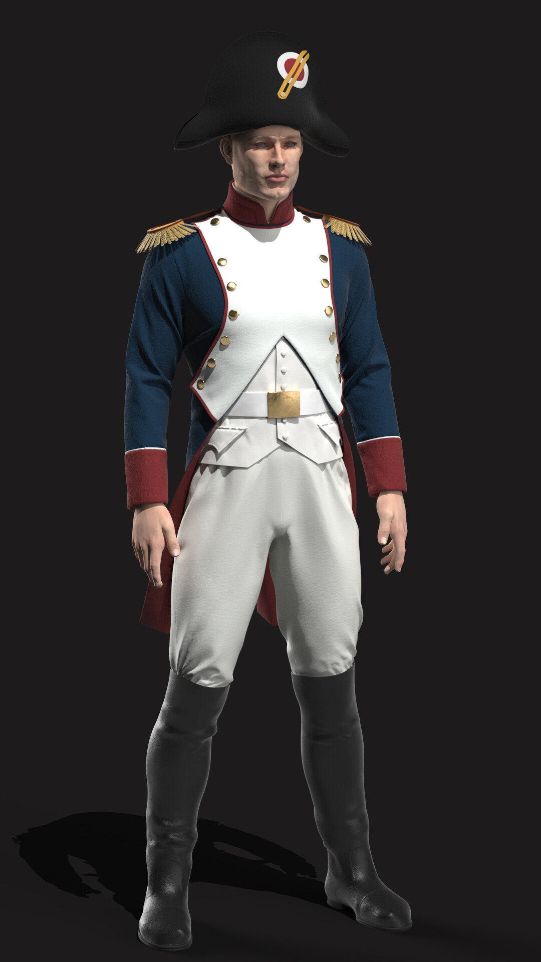 ArtStation - French Army officer / Marvelous Designer project
