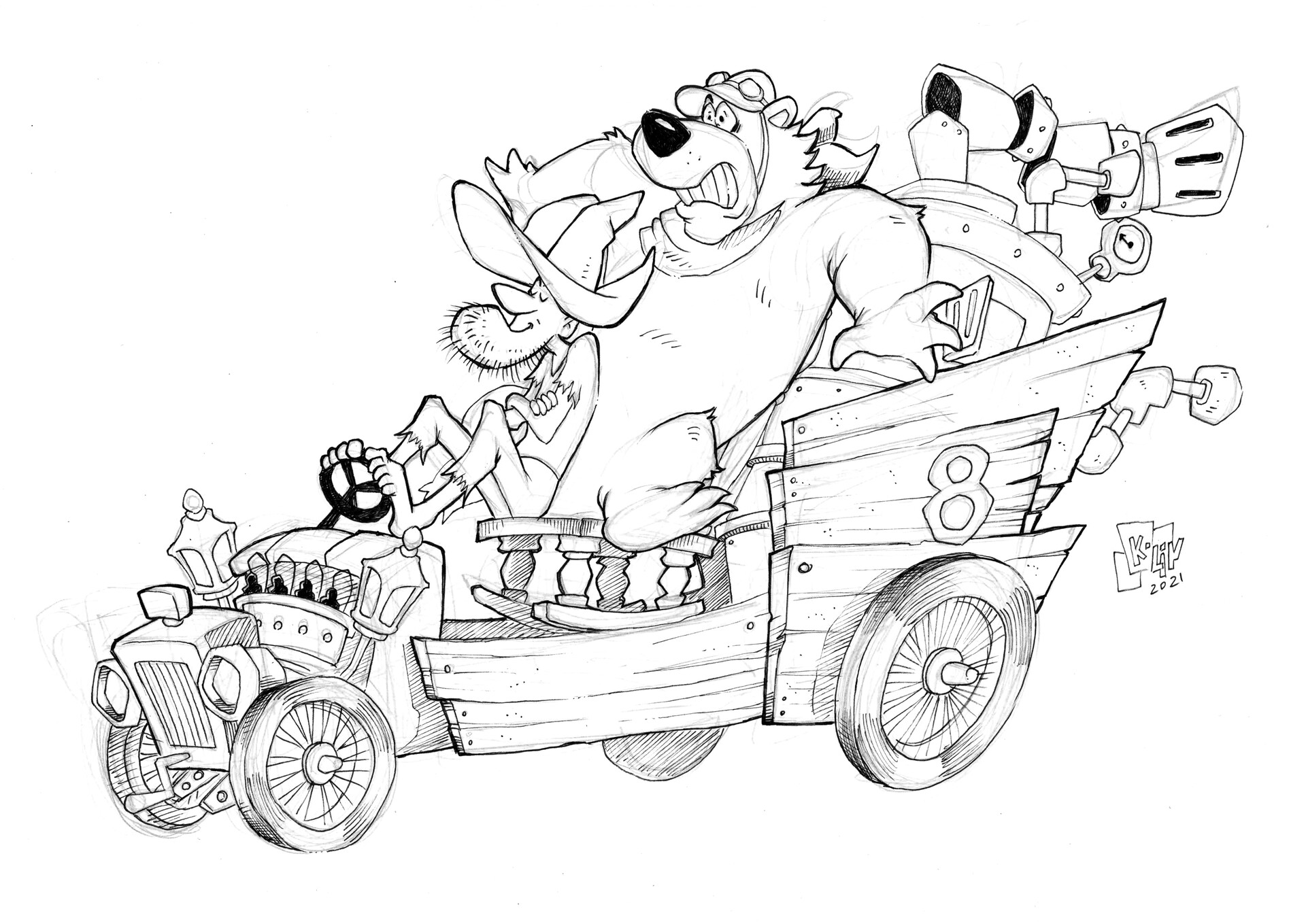 wacky races coloring book