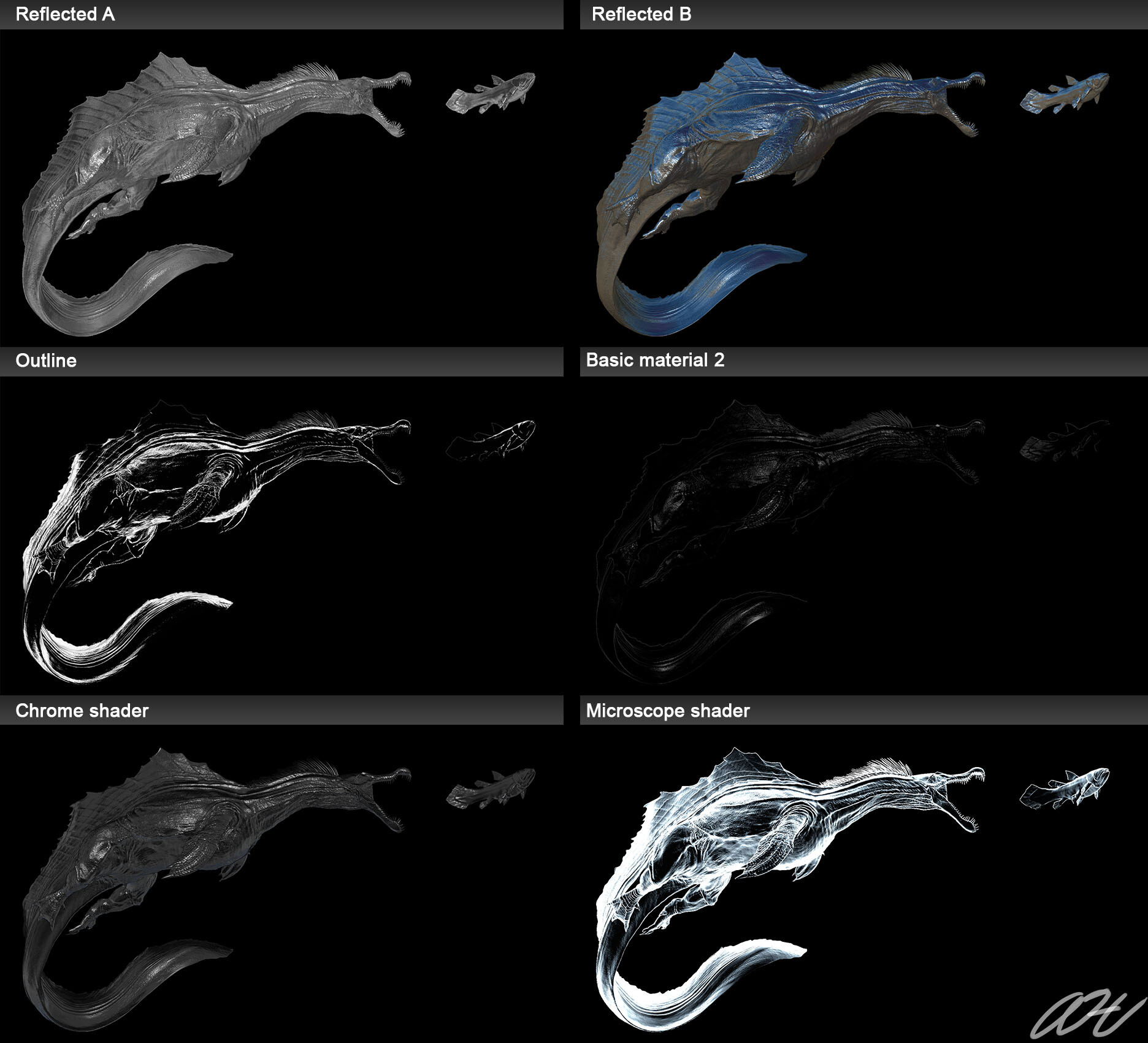 Adam Hulbert - Sea Spinosaurus on the hunt