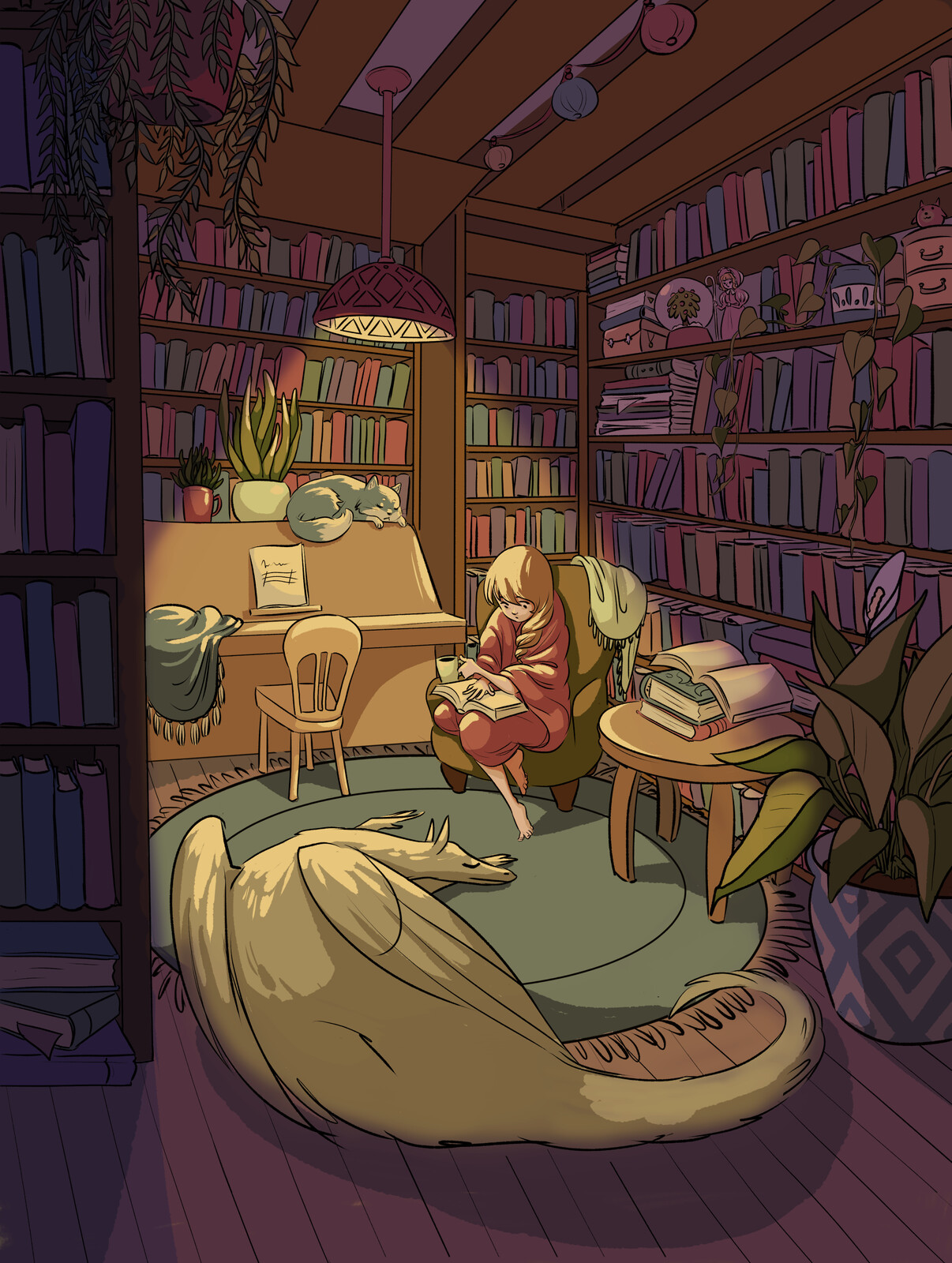 Tanya Bystrova - Cozy library