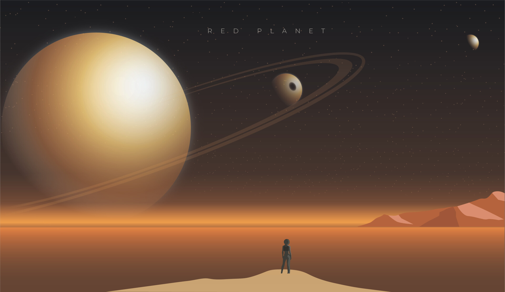 ArtStation - Red Planet Vector Art