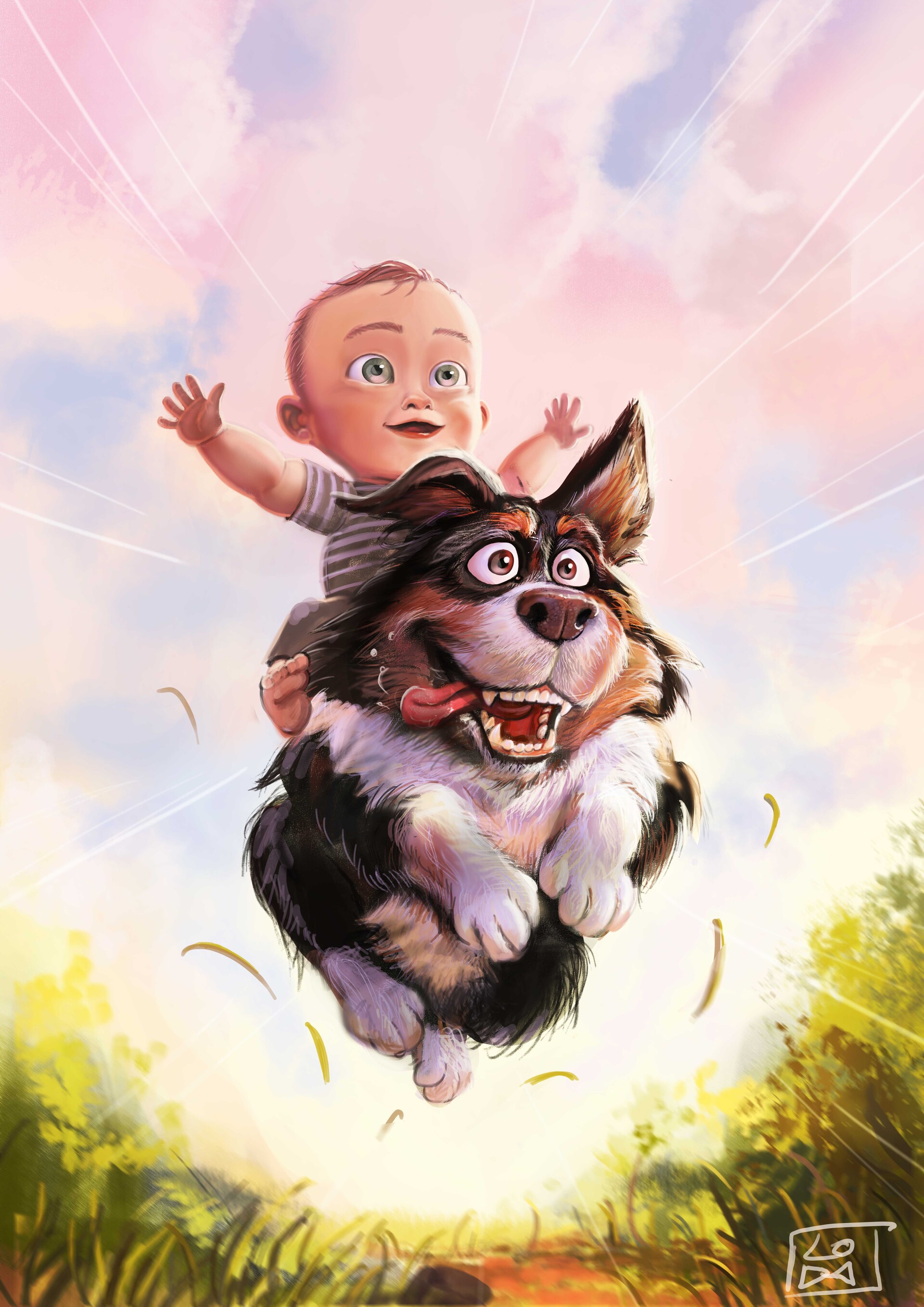ArtStation - son and dog