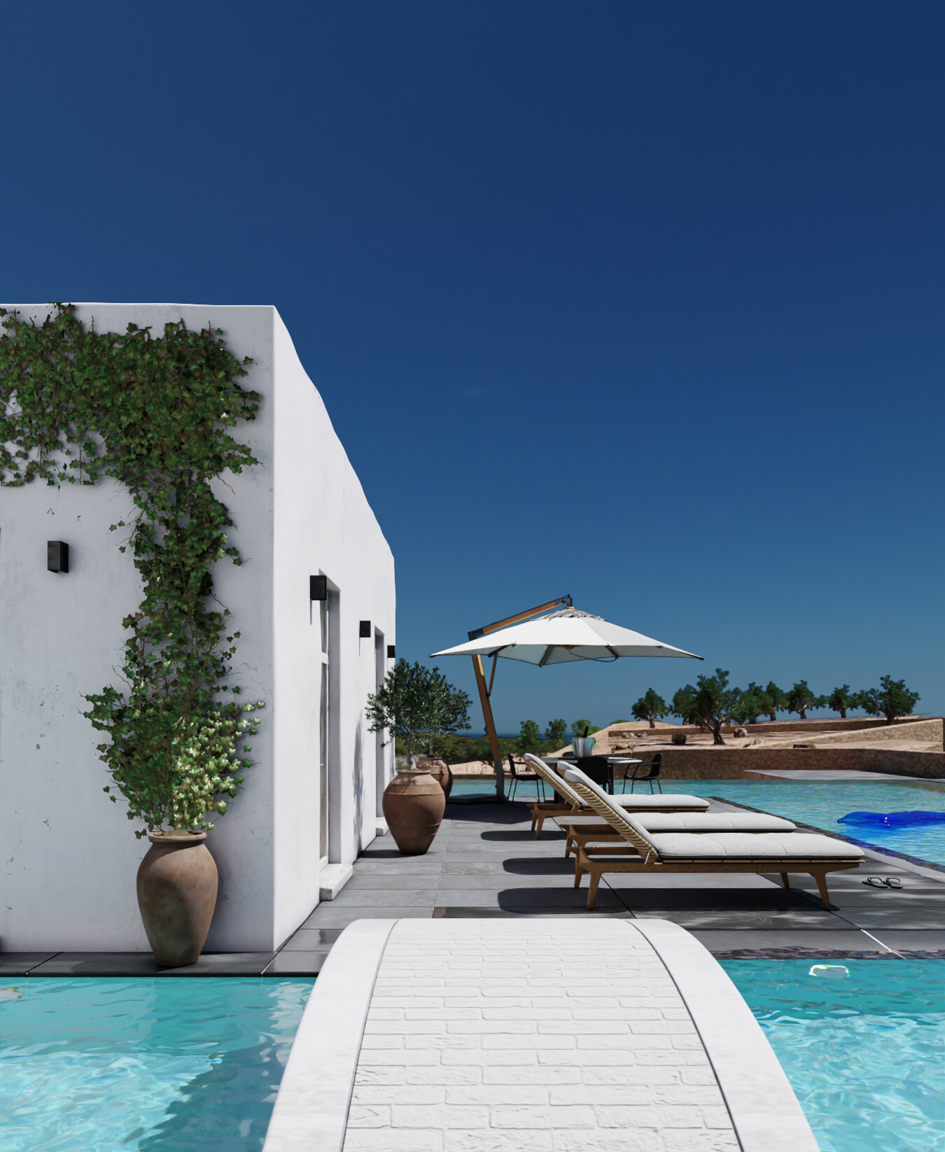 ArtStation - Greek Pool House