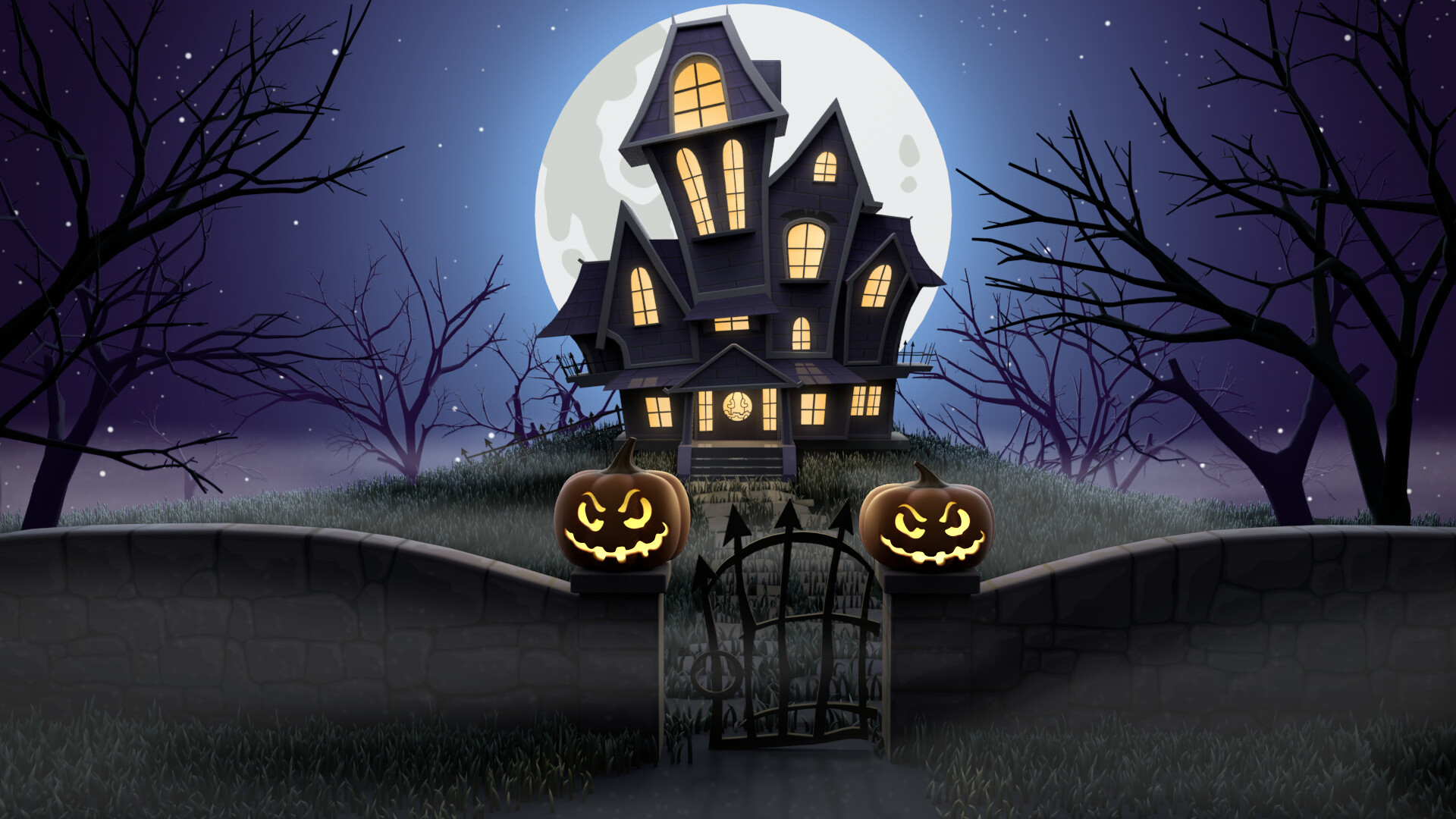 ArtStation - Haunted House - Halloween Project