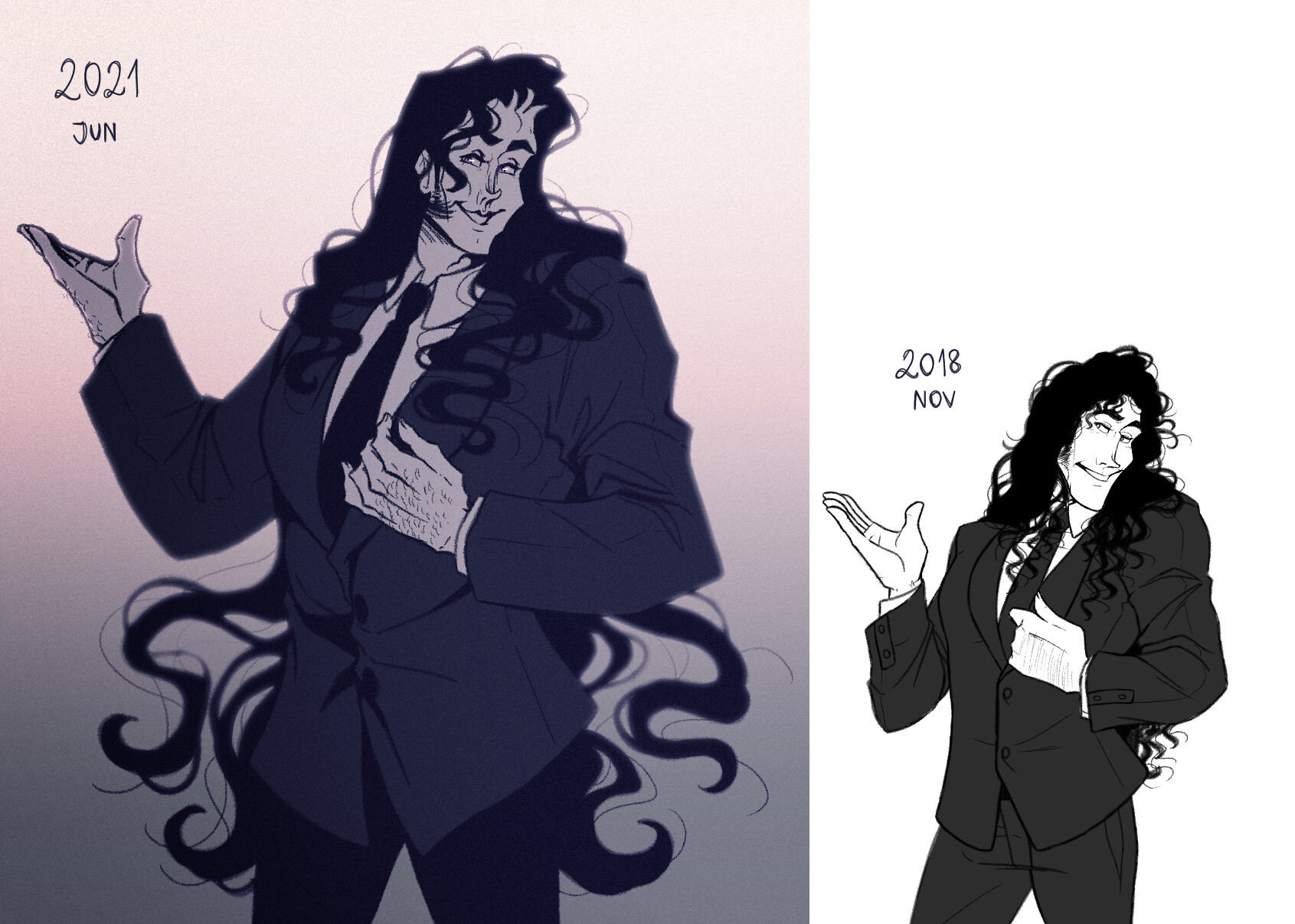 ArtStation - Jason, the pretty boy - 2021 VS 2018