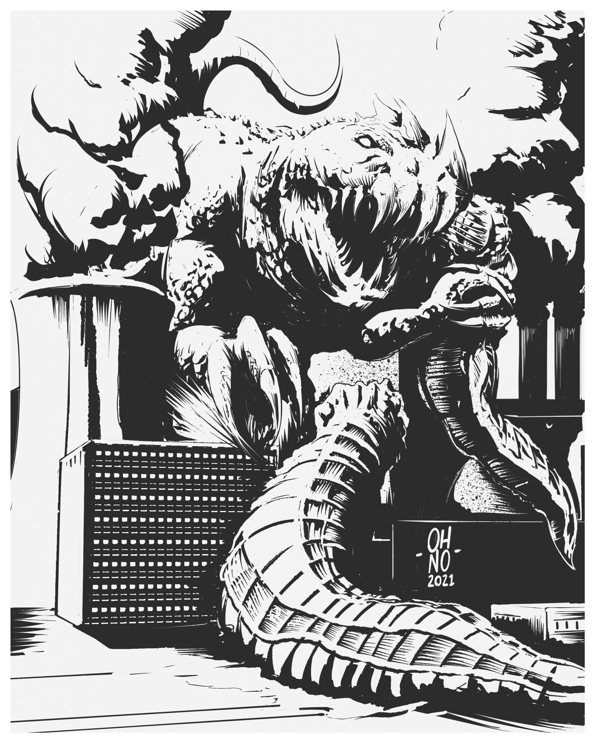 ArtStation - Apex Mutant Leech Battle