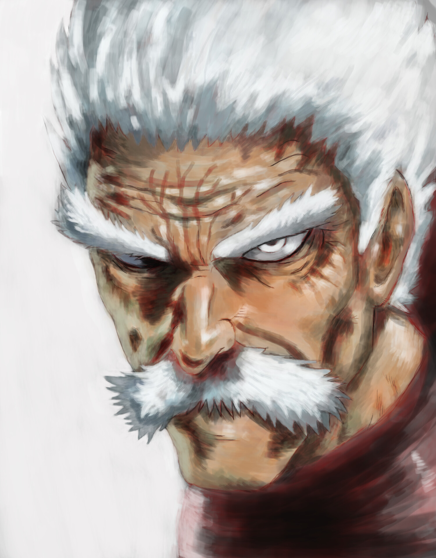 ArtStation - Silverfang (One Punch Man) - Grayscale