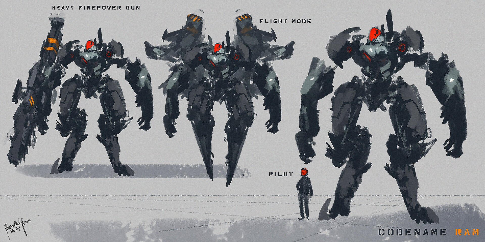 ArtStation - Mech Concept RAM
