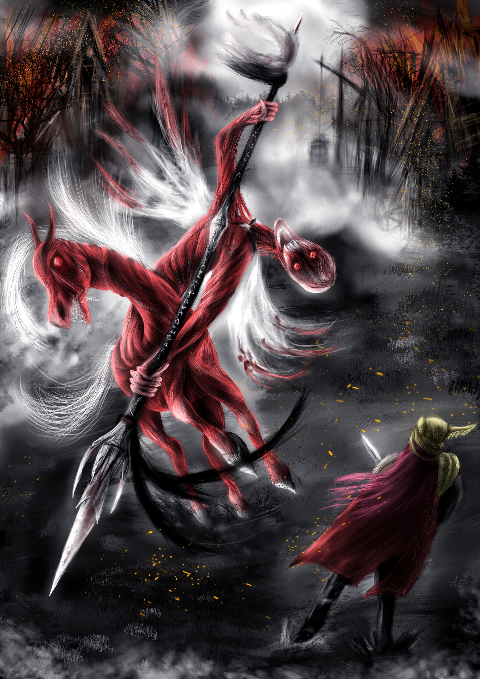 ArtStation - Nuckelavee - the demon horse