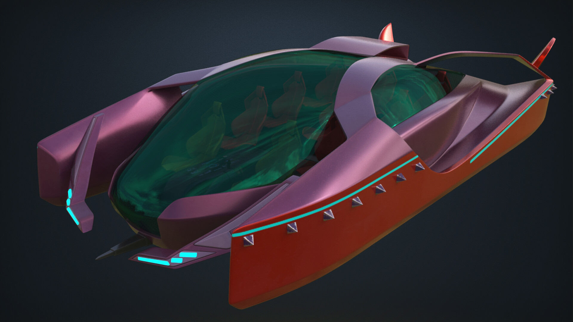 ArtStation - Low poly Hover Spaceship