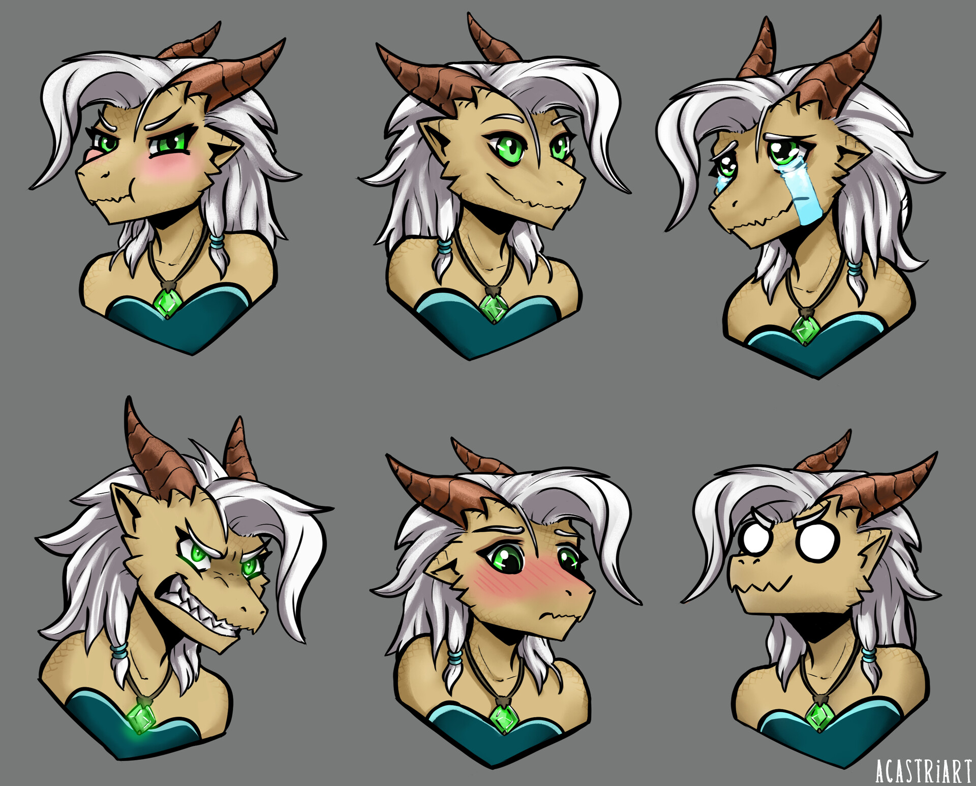 ArtStation - Vaal'Ragna Expression sheet