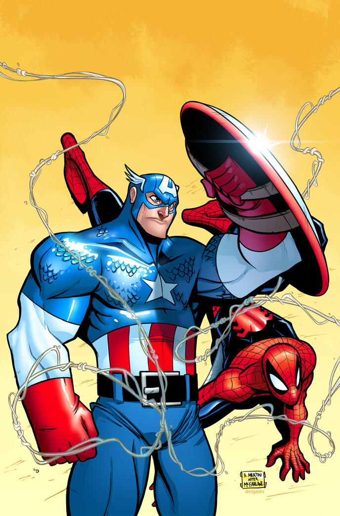 ArtStation - CAPTAIN AMERICA AND SPIDER-MAN