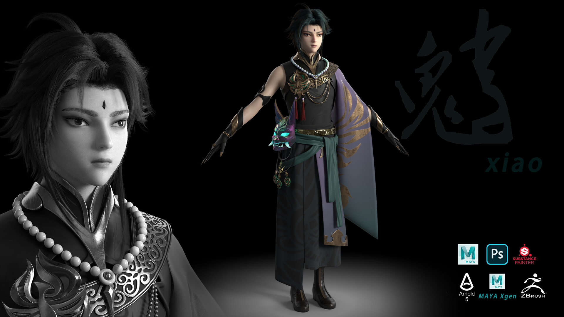 ArtStation - 原神本命魈Genshin Impact xiao