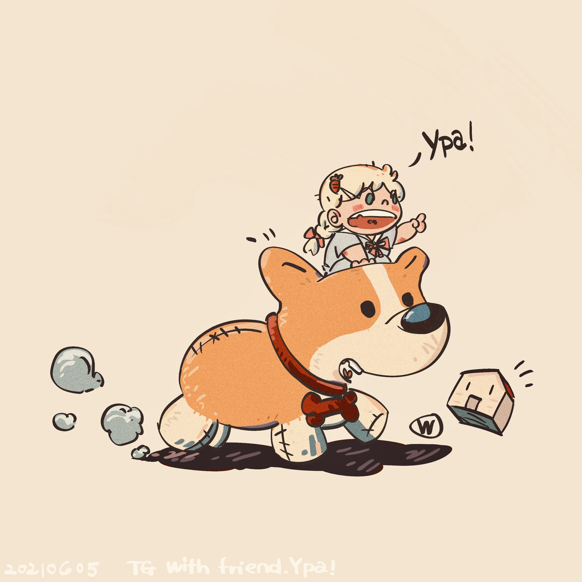 ArtStation - tg with her friend~