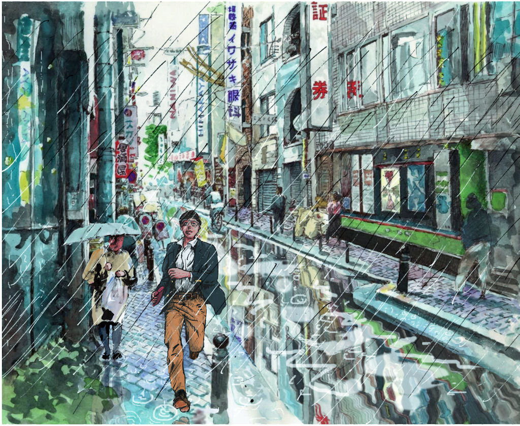 ArtStation - Panel from "Rainy Mornings" manga