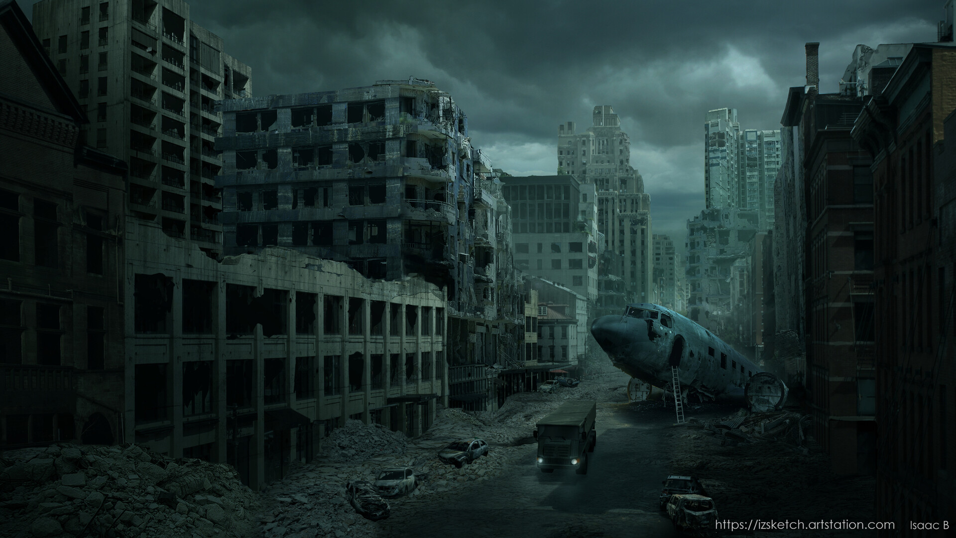 Ruined City Background