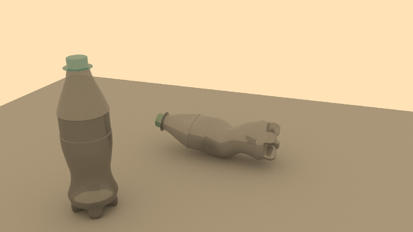 ArtStation - Plastic Bottle + Rubbish Bottle