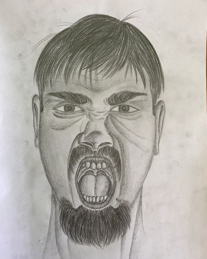 ArtStation - Self-portrait in a bad mood