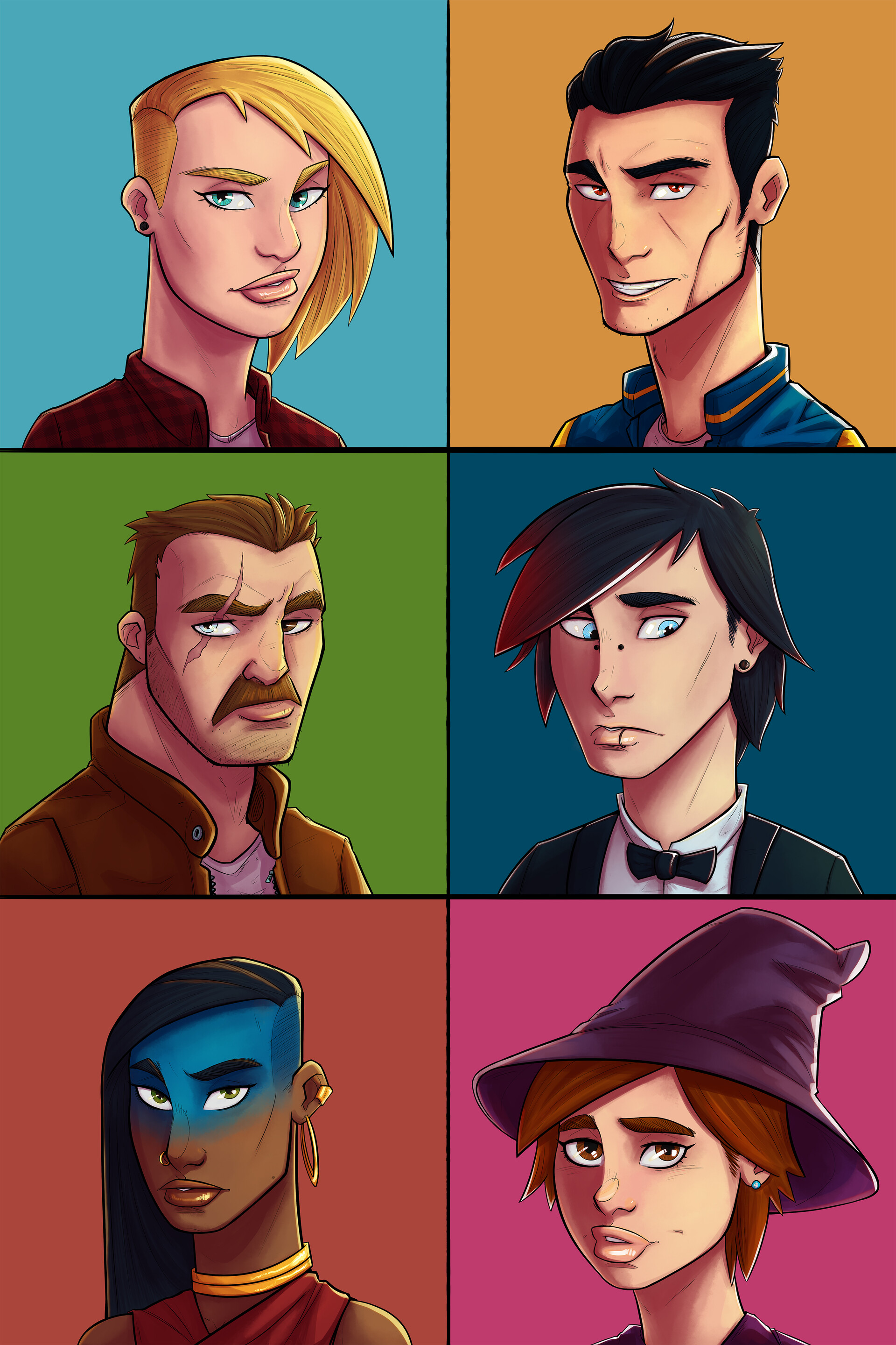 ArtStation - D&D Party Portraits commission