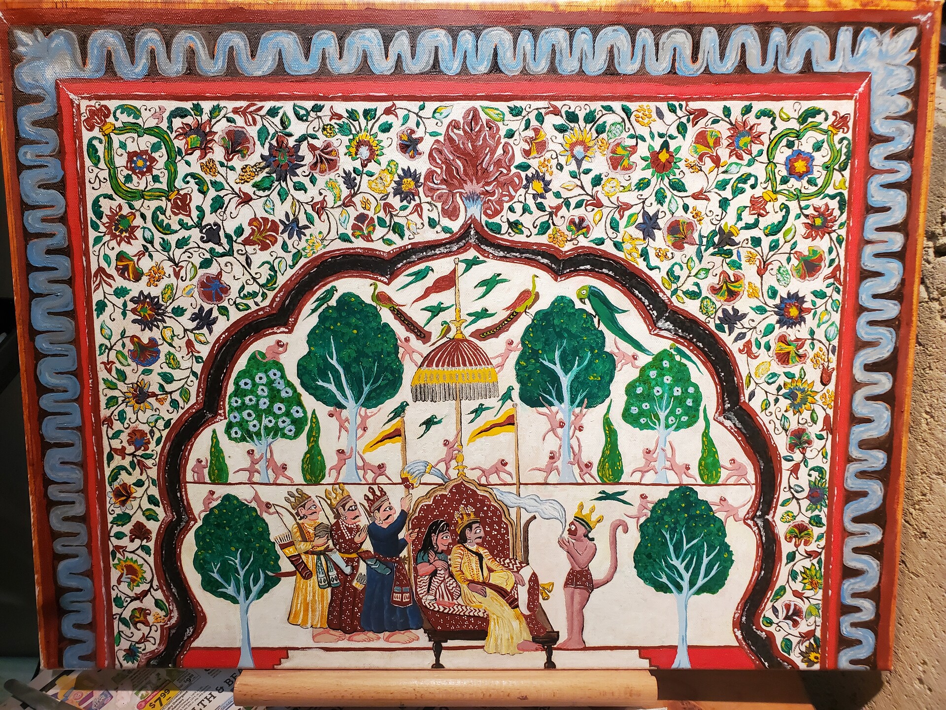 ArtStation - 15th Century Hindu Mural Reproduction (Commission)