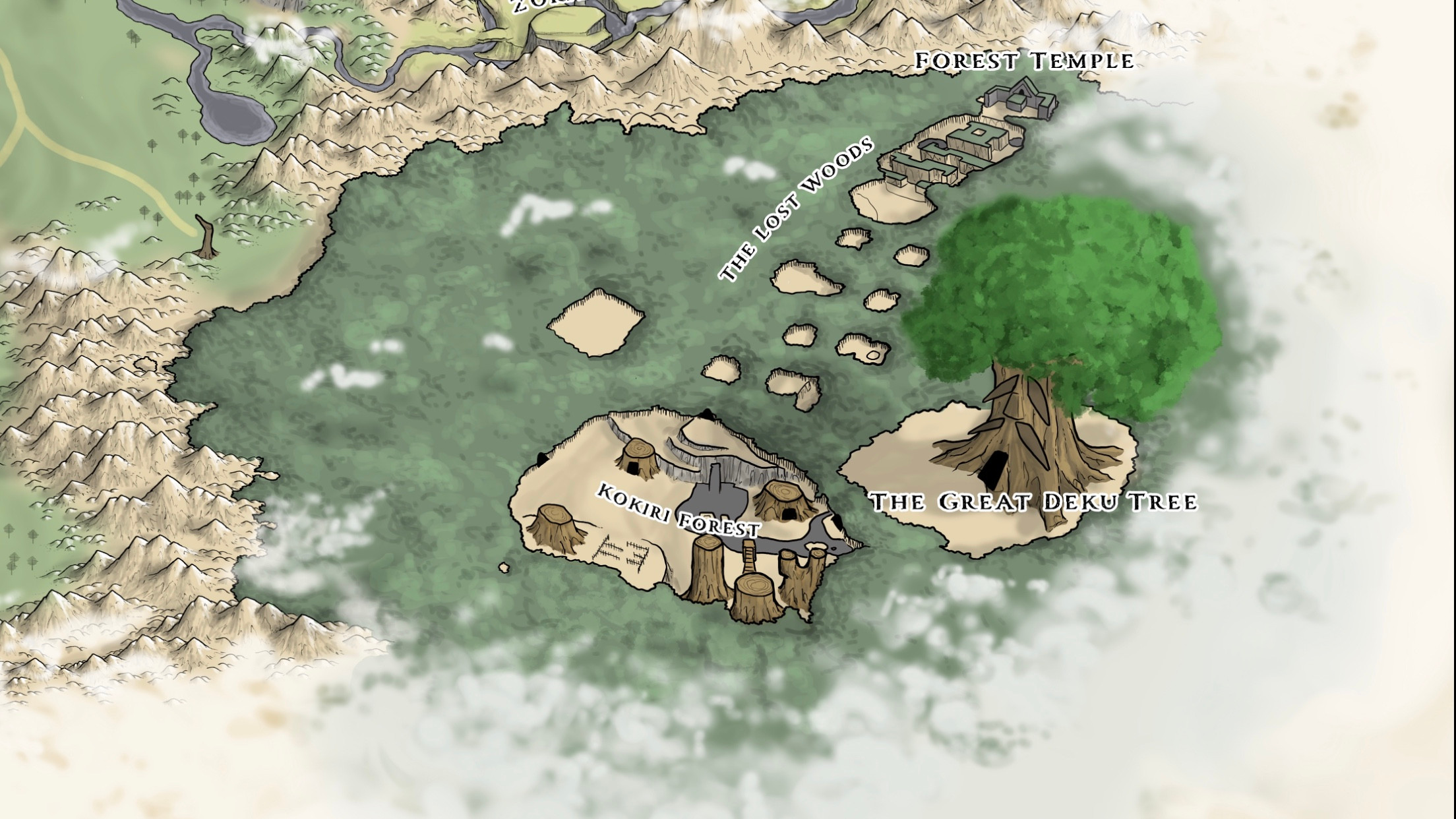 James Nalepa - Hyrule map from The Legend of Zelda: Ocarina of Time