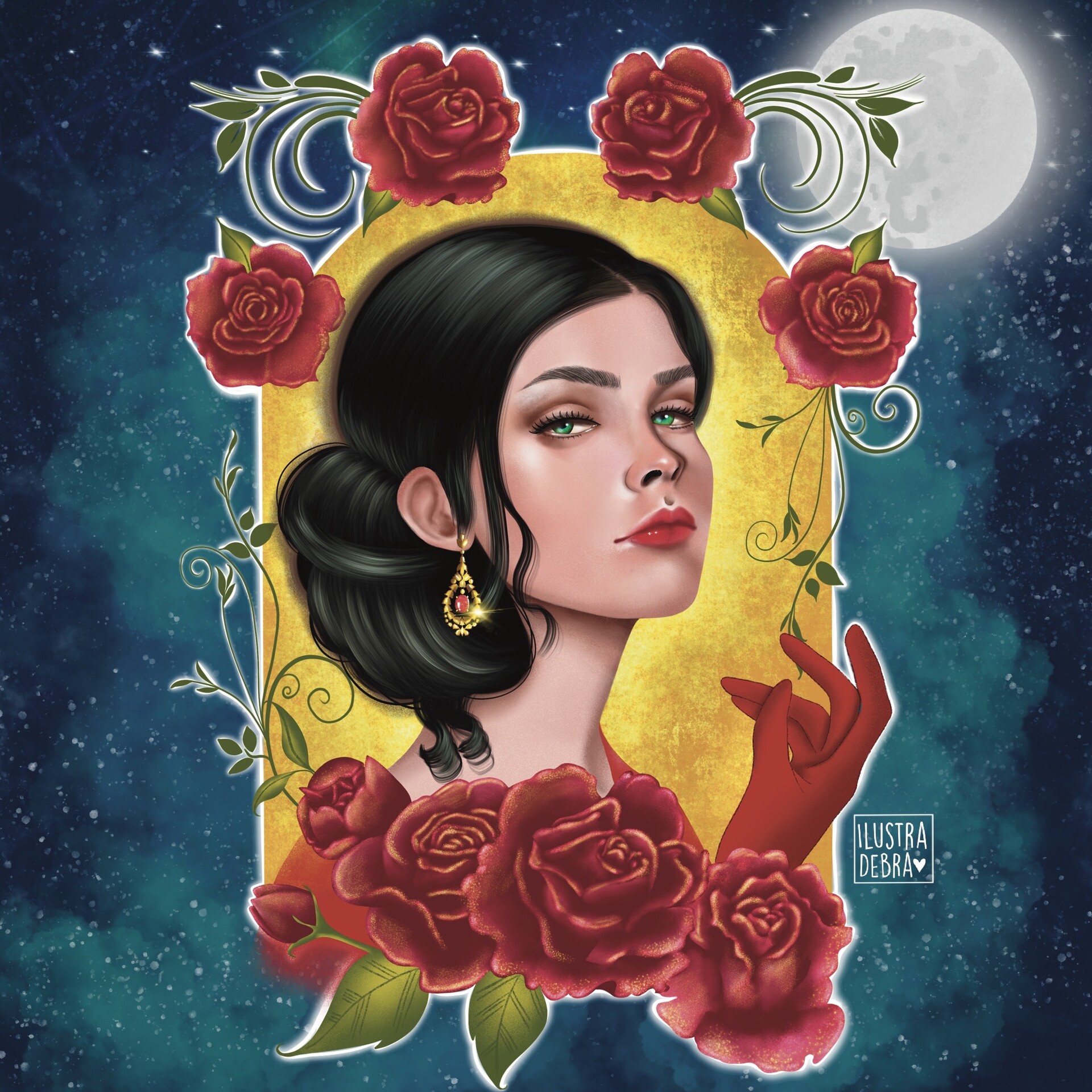 ArtStation - Lady in Red